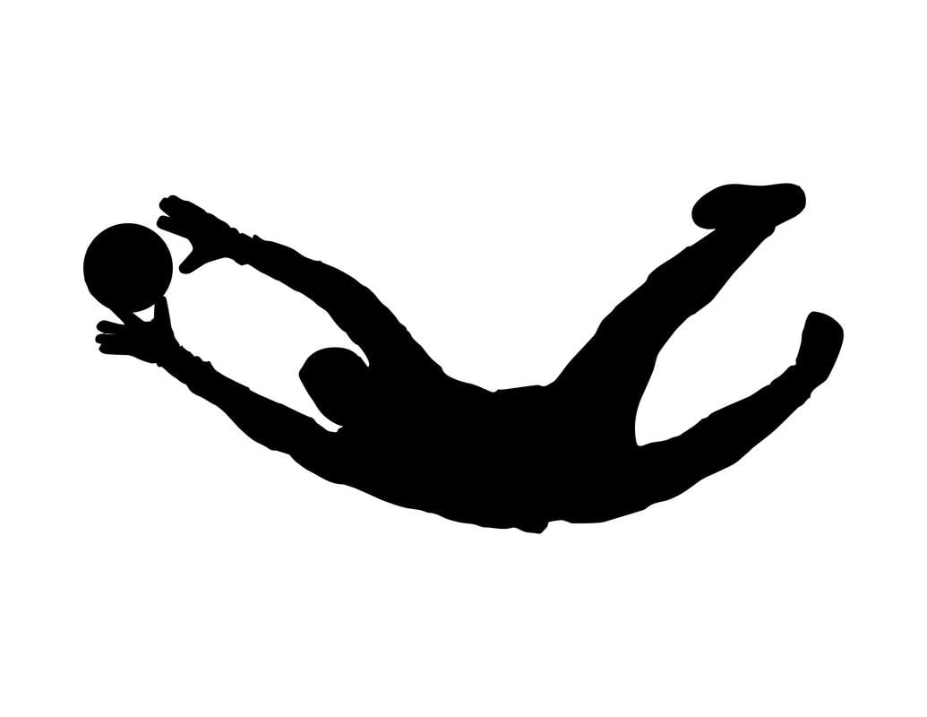 ND127 Soccer Goalie Making Diving Save Decal Sticker | 5.5-Inches By 2. ...