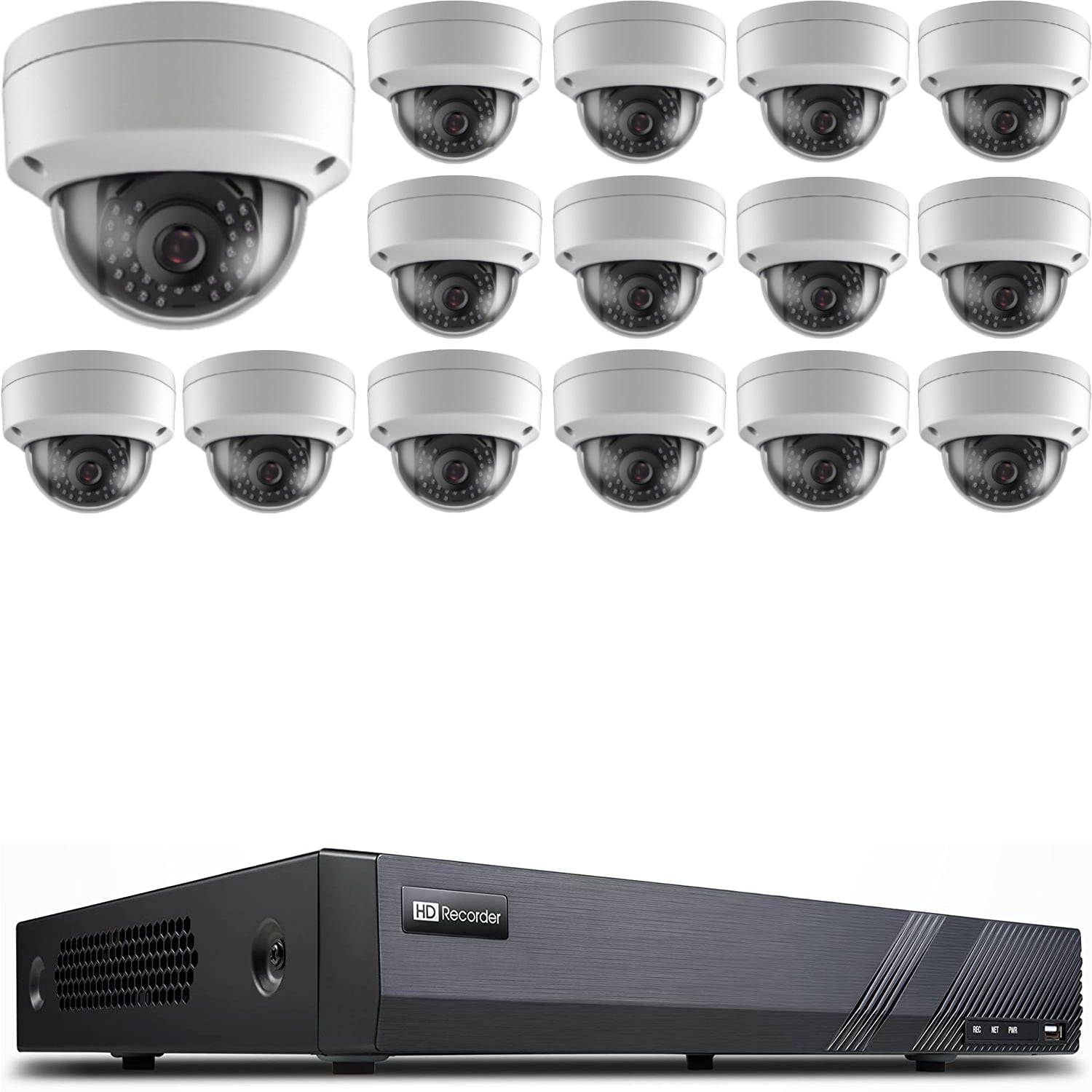 NDAA Compliant 16CH PoE Security Camera System, 16CH 4K H.265 NVR with ...