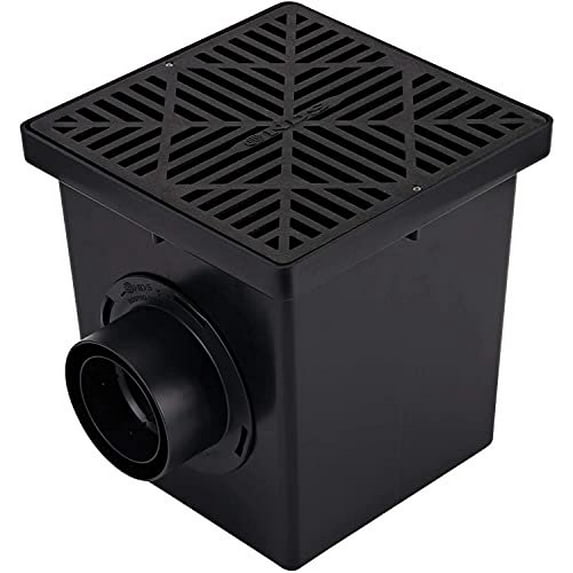 NDS 1200BKITRTL1PK Square Catch Basin Drain Kit with 2-Opening Catch ...