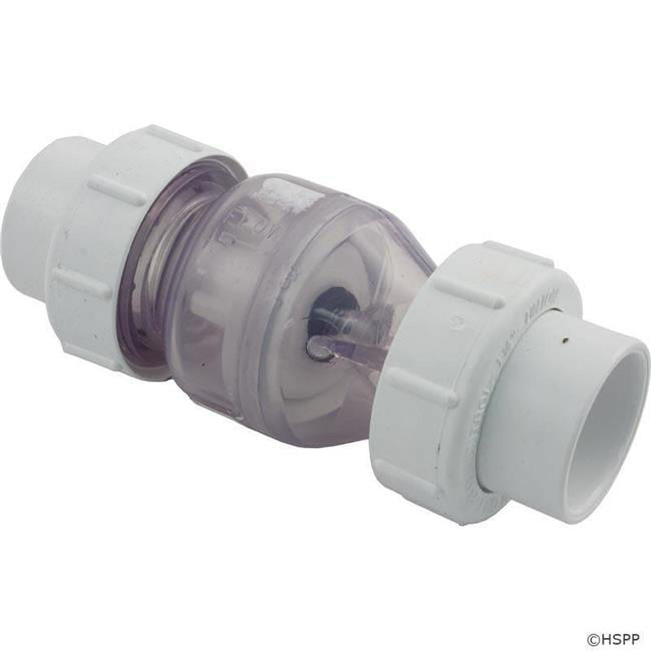 NDS 1700C15 1.5 in. Slip x Slip Valve with Union, Clear - Walmart.com