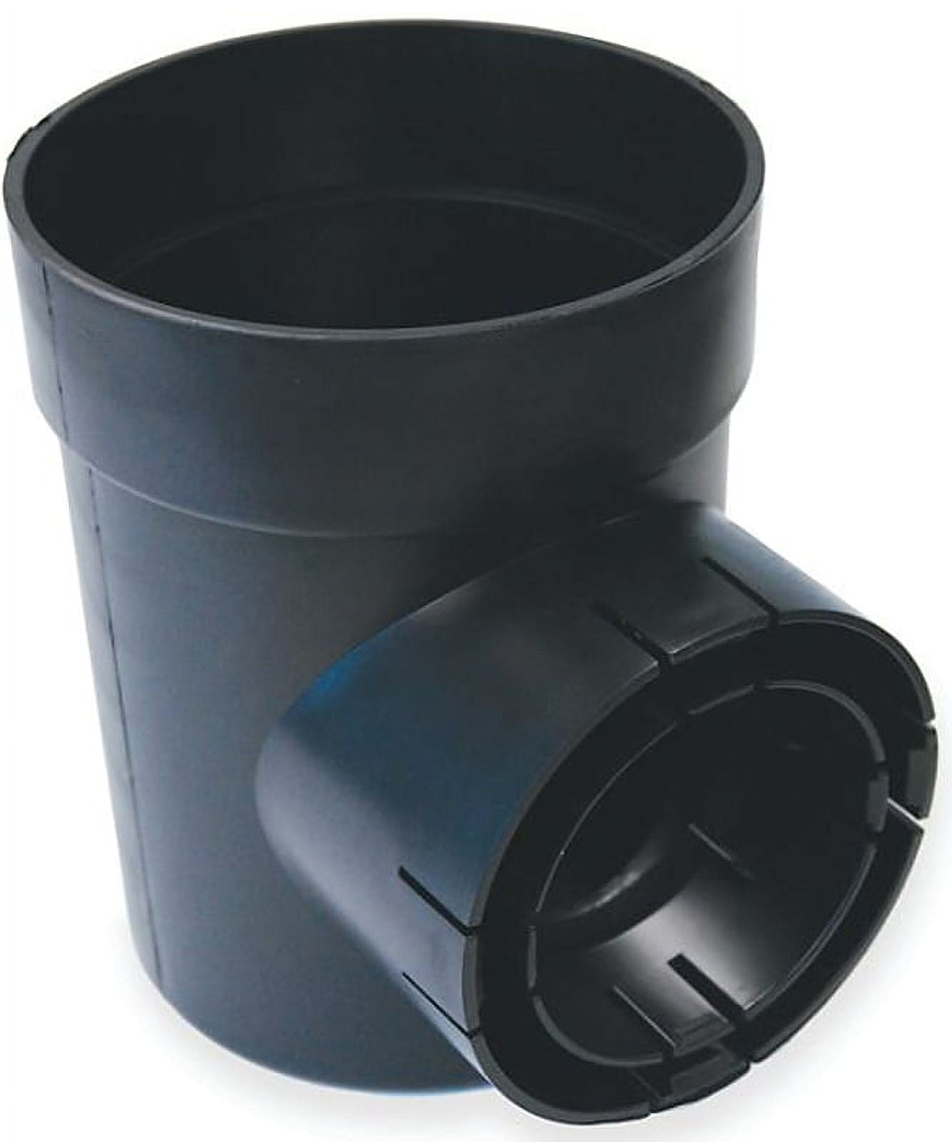 NDS 201 Double Outlet Round Catch Basin, 6 in W, Black, Plastic, Black ...