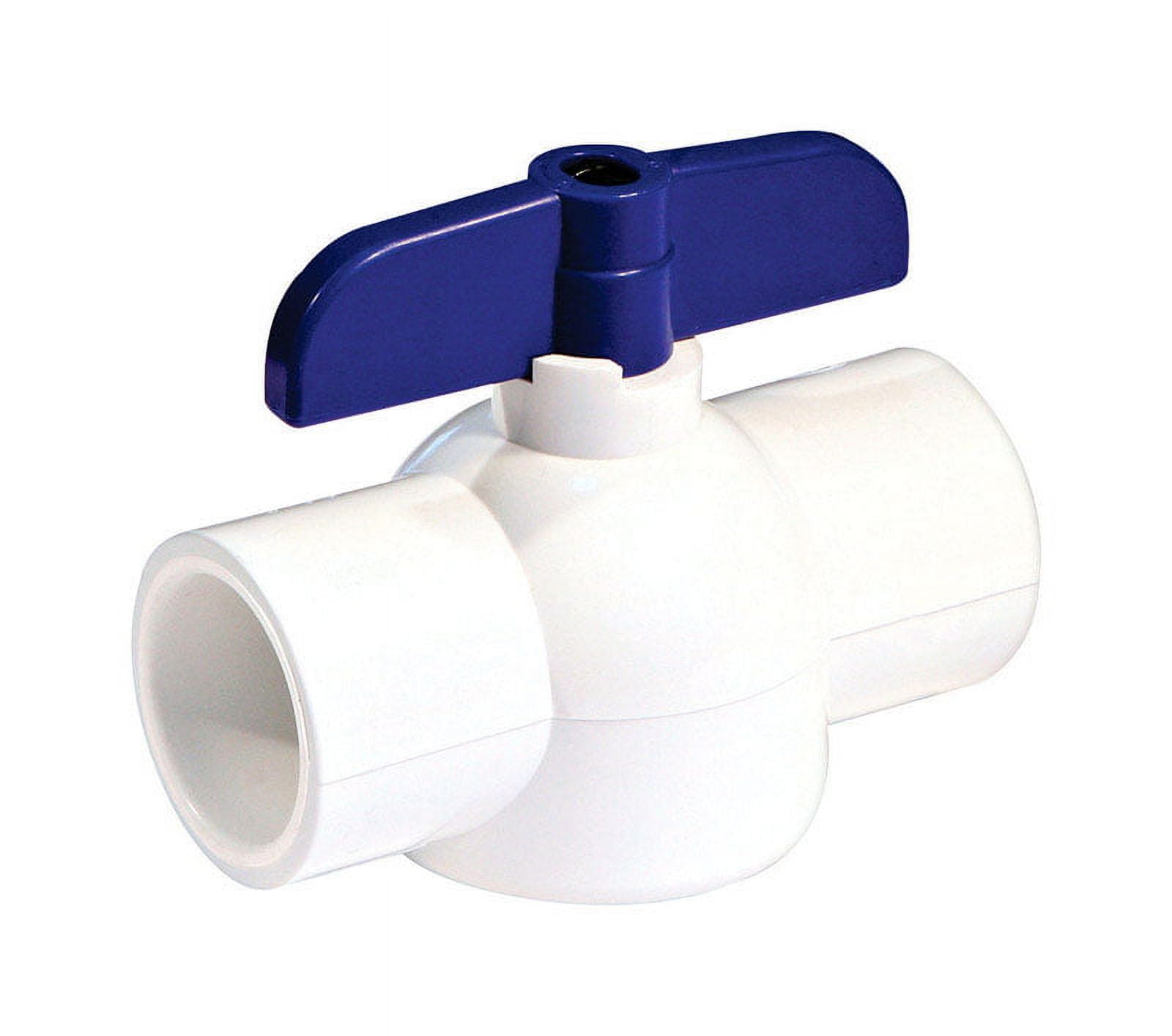 NDS EBV-2000-S 2-Inch Slip PVC Schedule 40 Economy Ball Valve, White ...