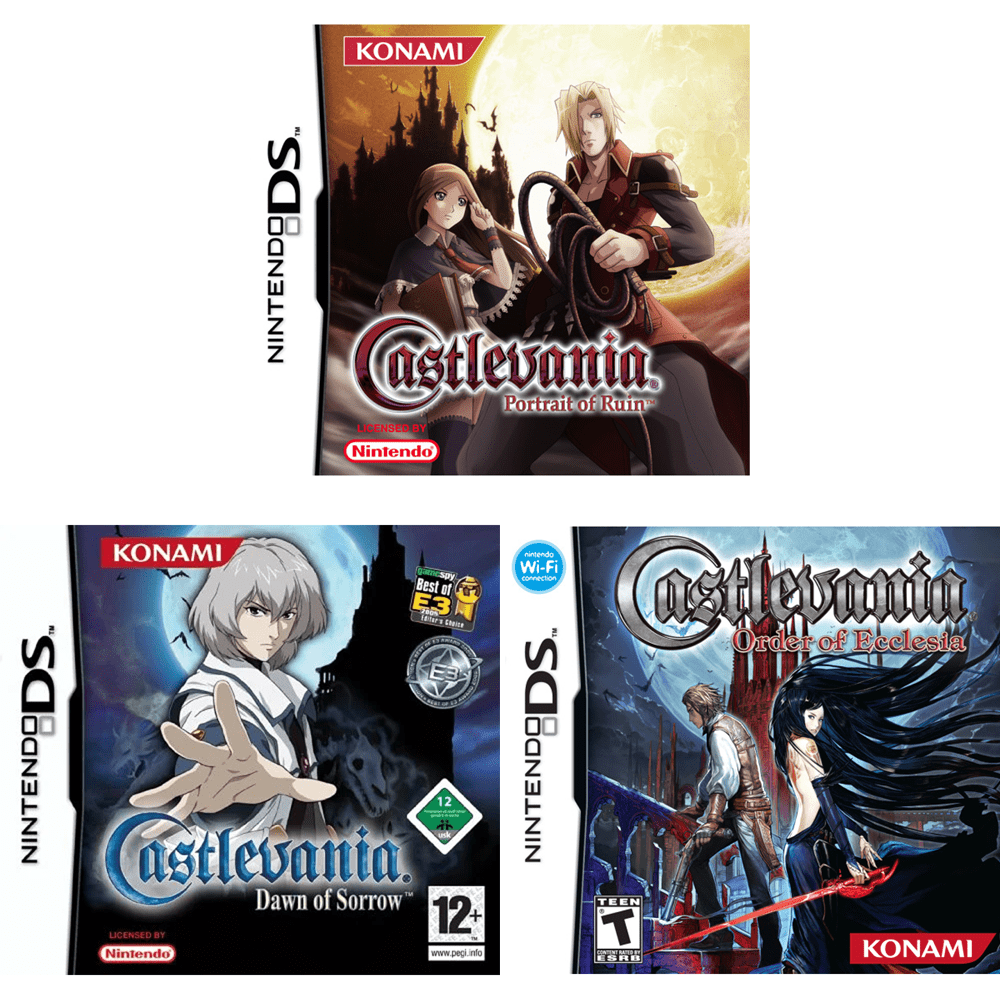 NDS Game Cartridge Castlevania 3 pcs set - (US Version) DS Game ...