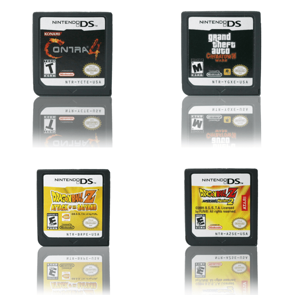 NDS Game Cartridge Contra Grand Theft Auto Dragon Ball 4 pcs set - (US ...