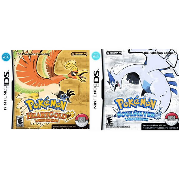 NDS Game Cartridge Pokemon HeartGold & SoulSilver 2pcs set - (US ...