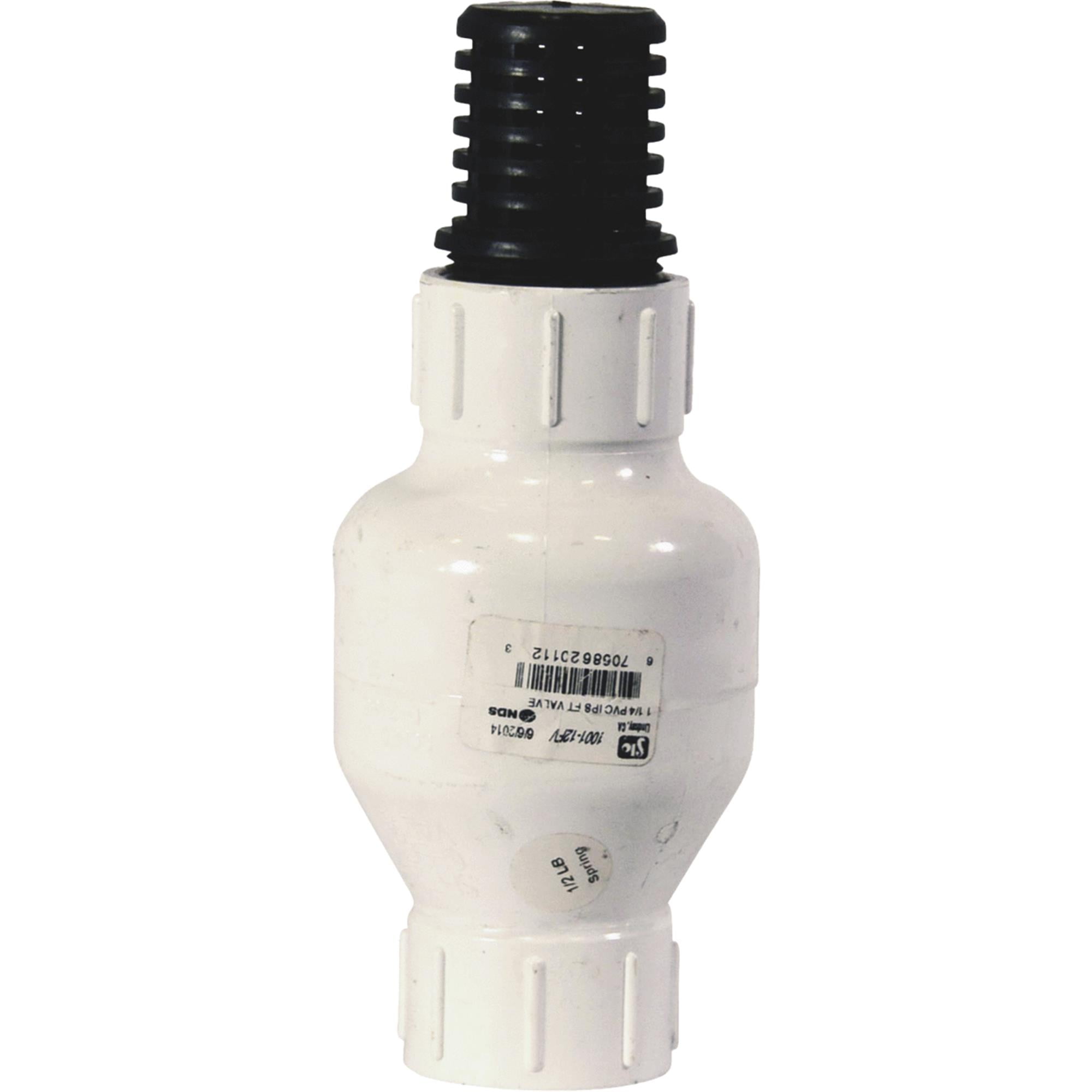 NDS KBI 1-1/4 In. PVC Spring Check Valve-Foot Valve 1001-12FV - Walmart.com