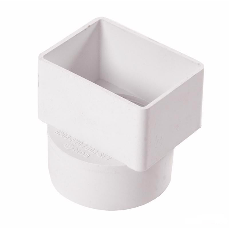 NDS Schedule 35 3 in. Hub each Female PVC Flush Downspout Adapter 1 pk ...