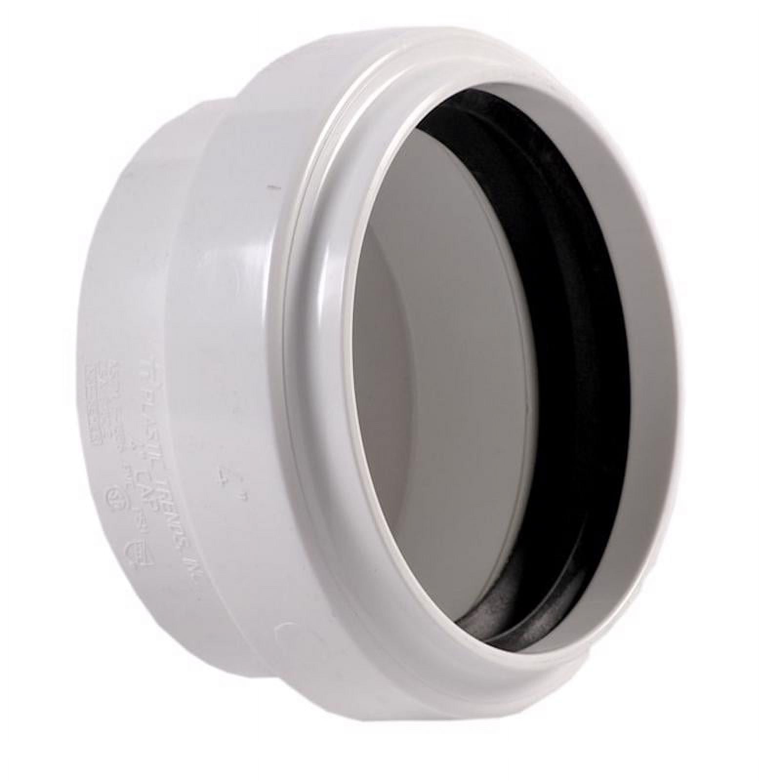 NDS Schedule 35 4 in. Gasket each X 4 in. D Hub PVC Drain Cap 1 pk ...