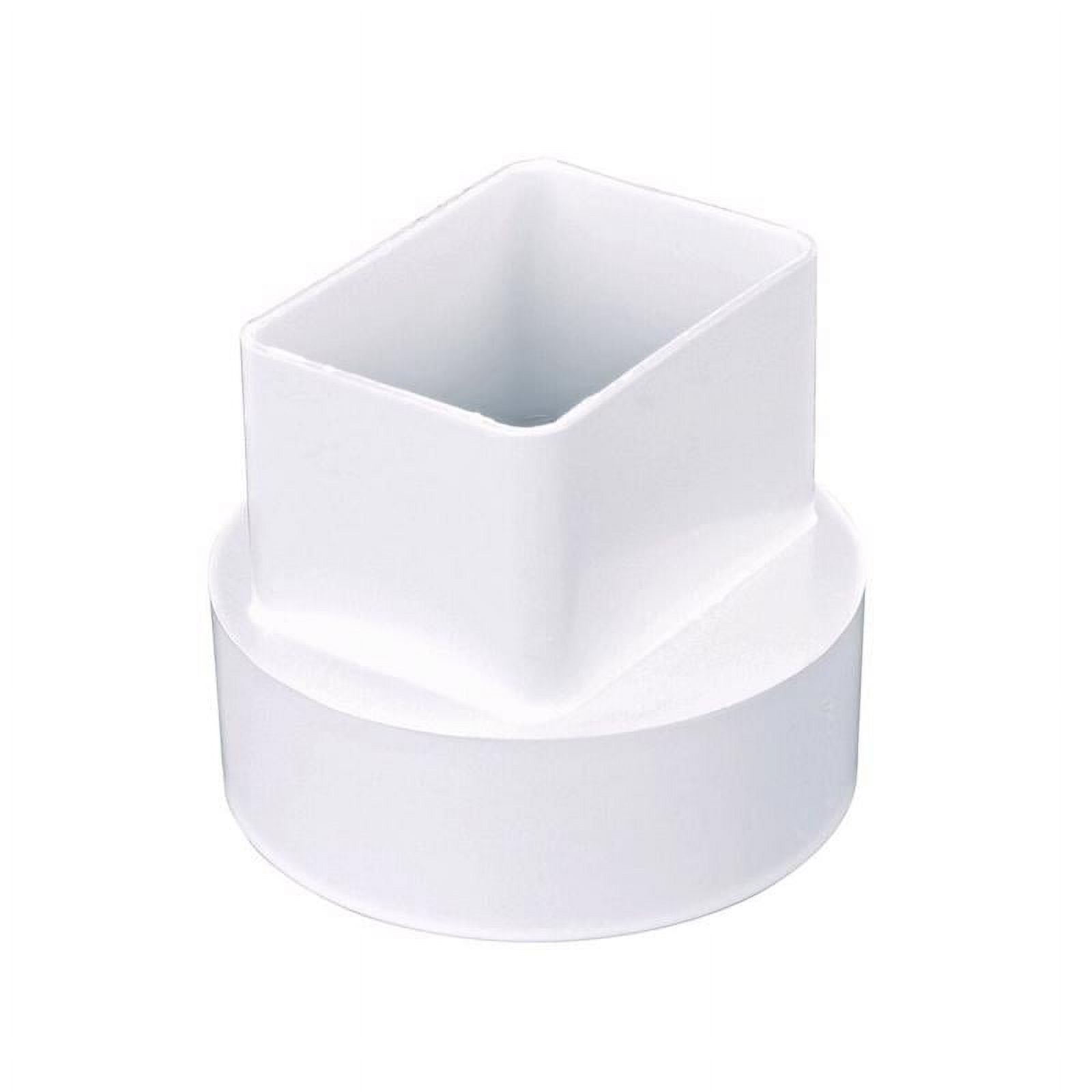 NDS Schedule 40 3-1/2 in. Hub in. PVC 3.75 in. Downspout Adapter 1 pk ...