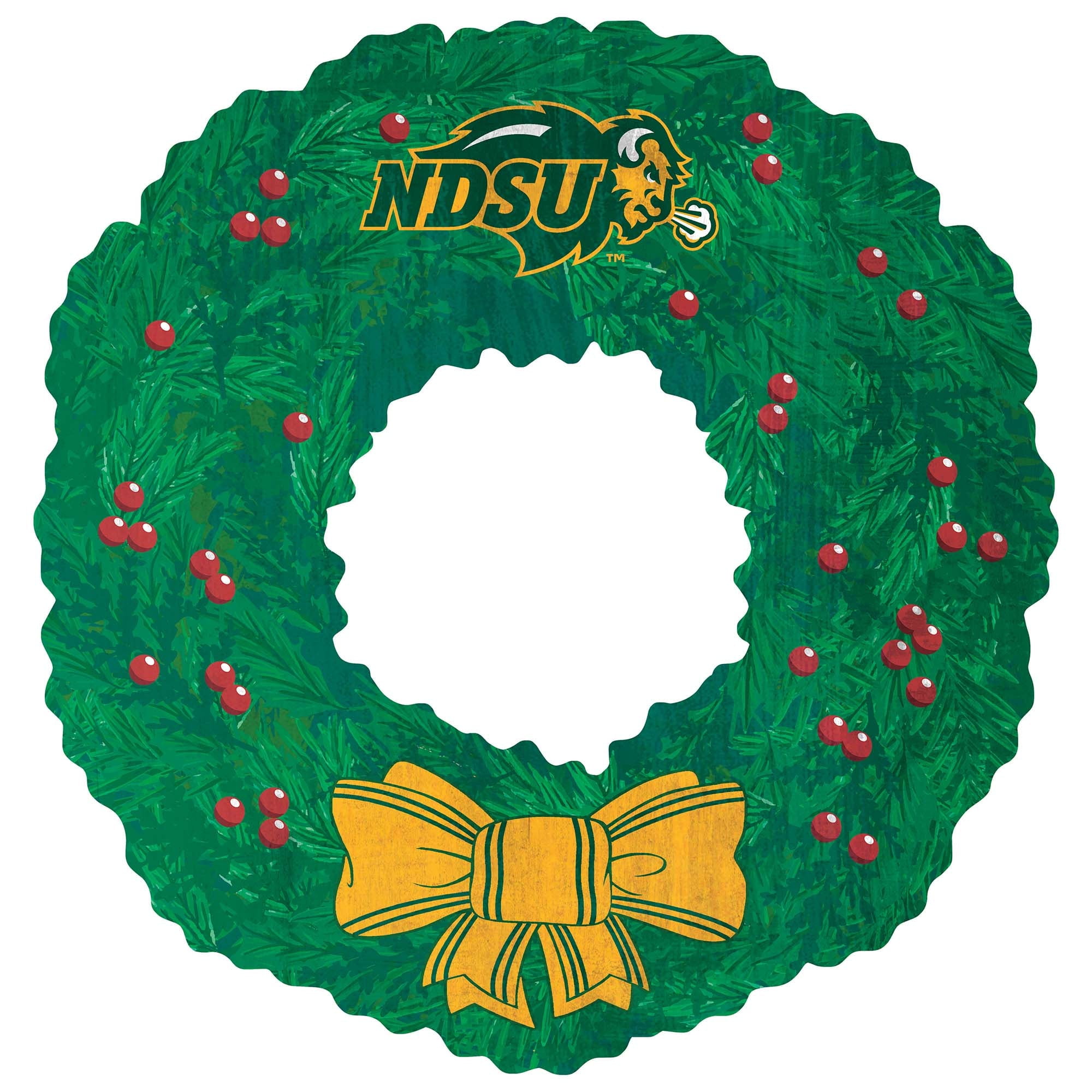 NDSU Bison 16'' Team Wreath Sign - Walmart.com