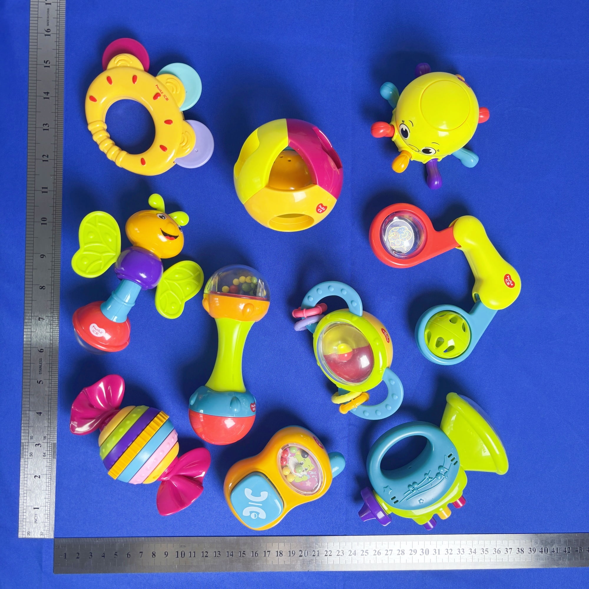 Ludolm 10PCS Baby Rattles Toys Set, Infant Grab Shake Rattle, Sensory ...