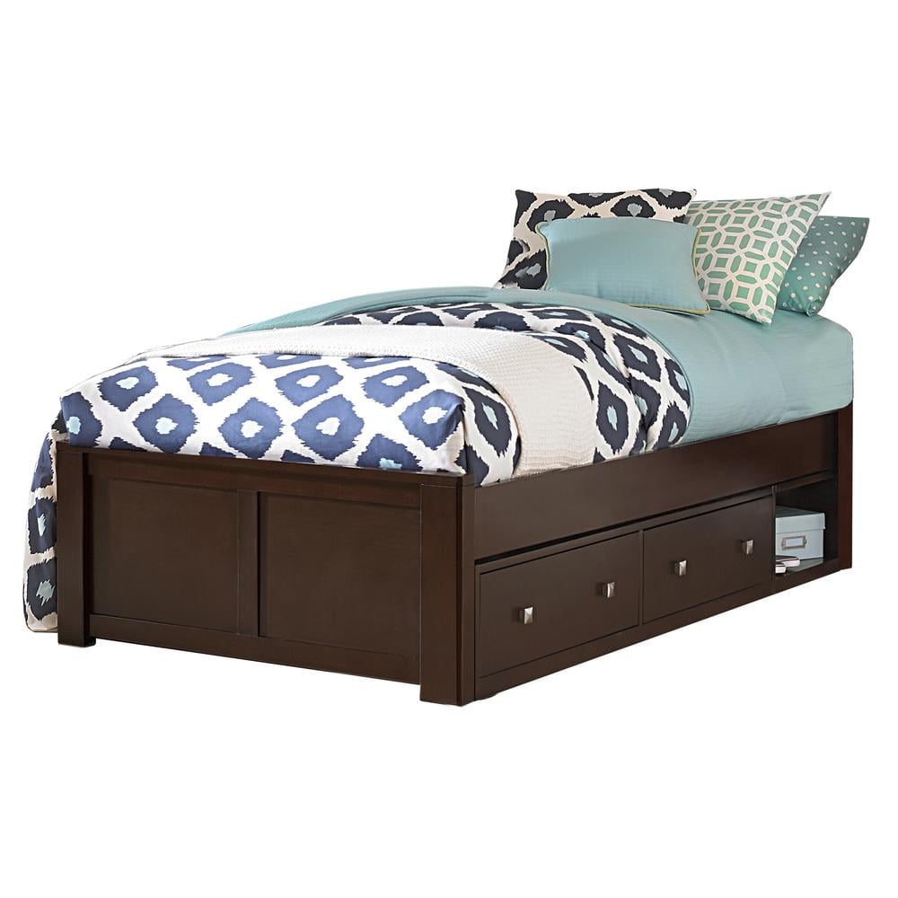 NE Kids Pulse Twin Storage Platform Bed in Chocolate - Walmart.com