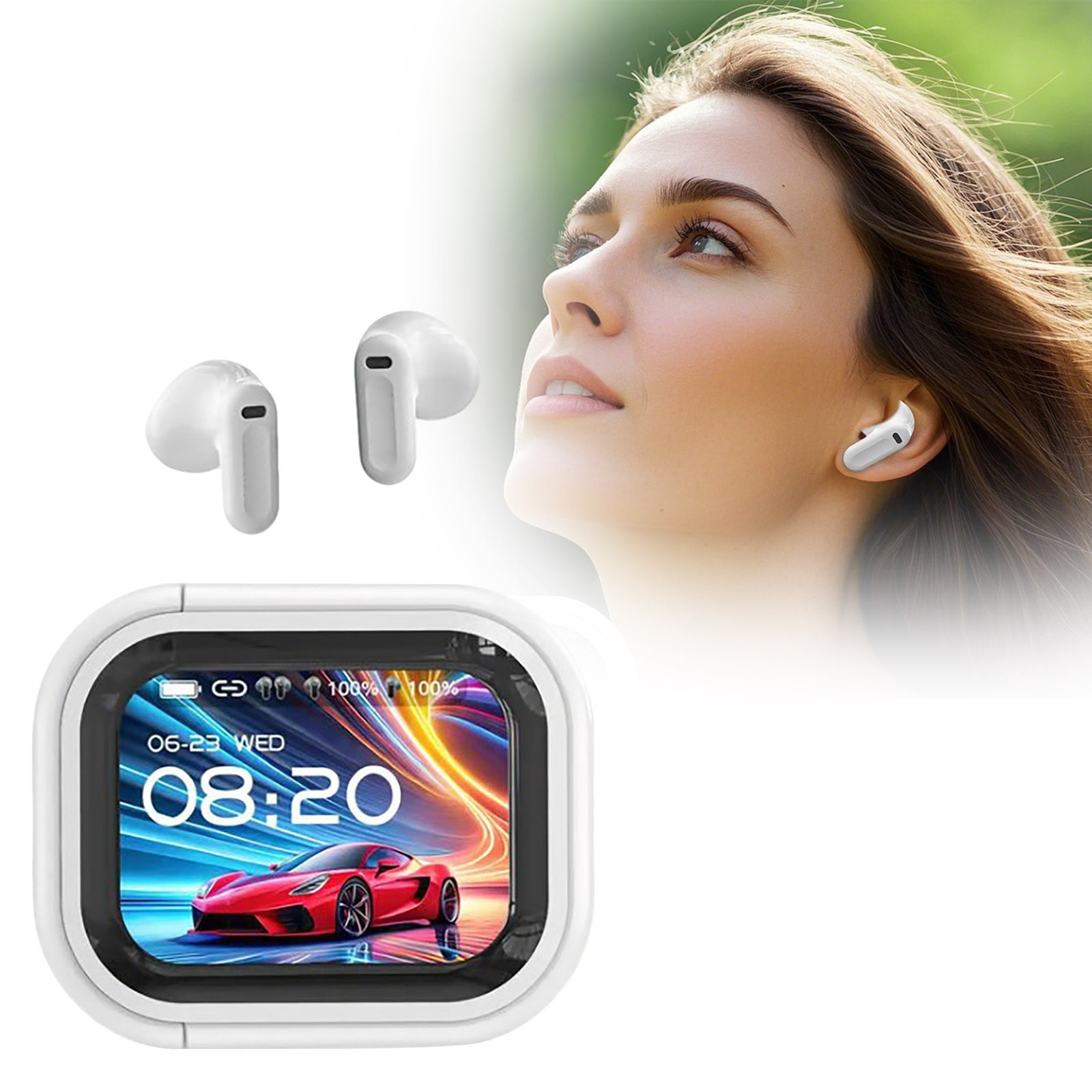 NE20 AI Translation Earbuds Real Time Translator Earbuds LCD Touch ...
