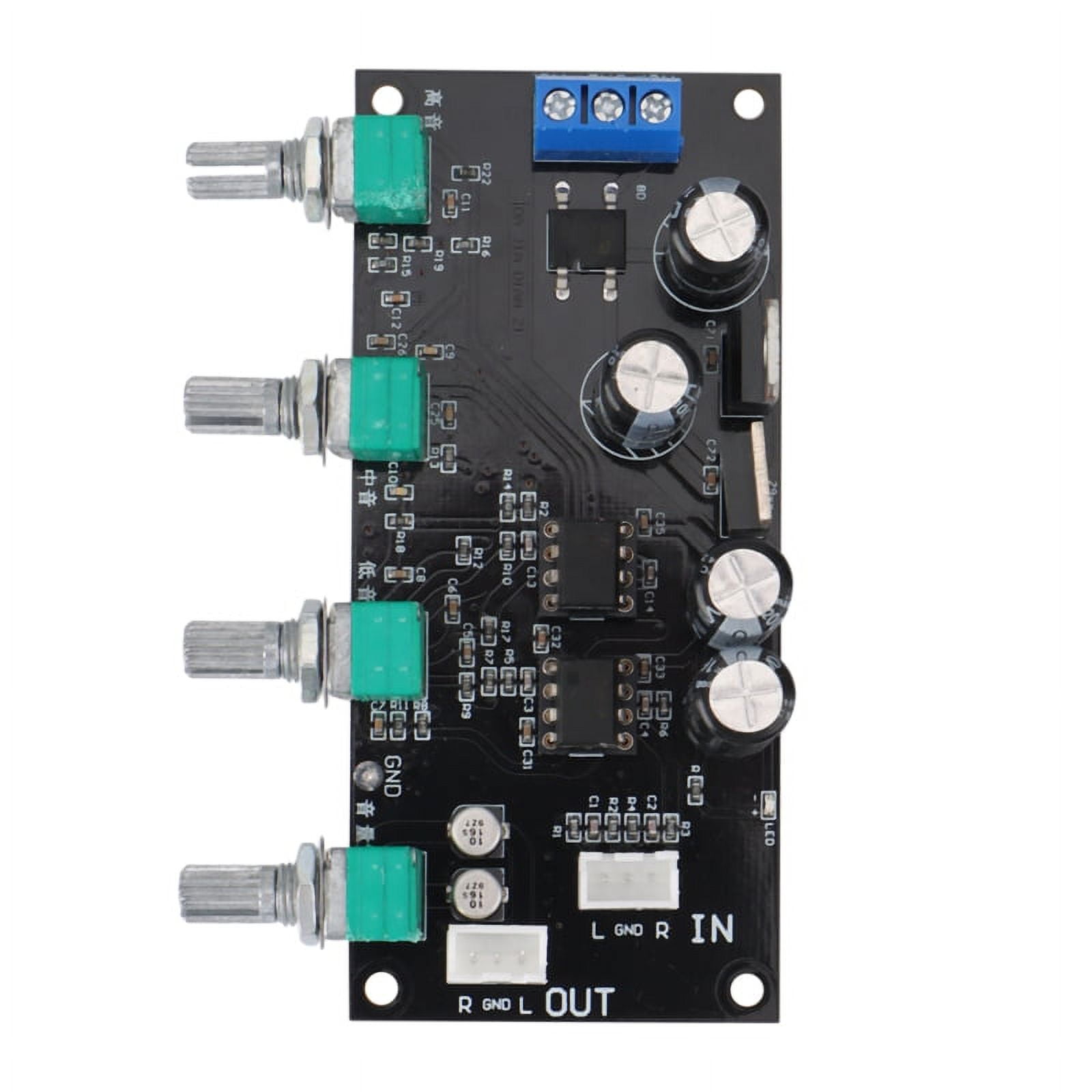 NE5532 Amplifier Tone Preamp Board Treble Bass Midrange Volume Tone Control Adjustment Pre ...