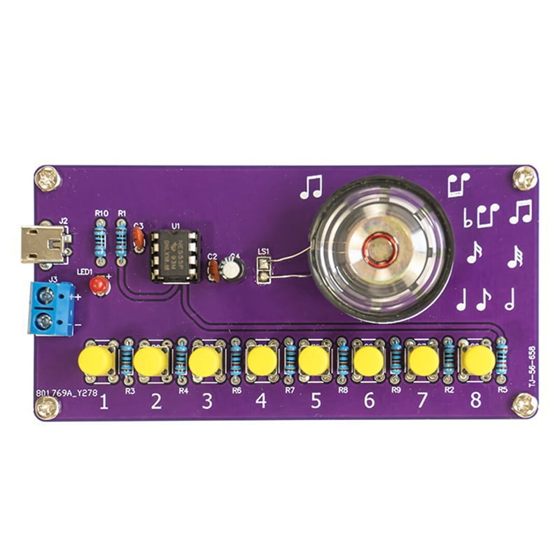 NE555 Electronic Piano Kit 8 Steps Musical Note Fun DIY Soldering ...