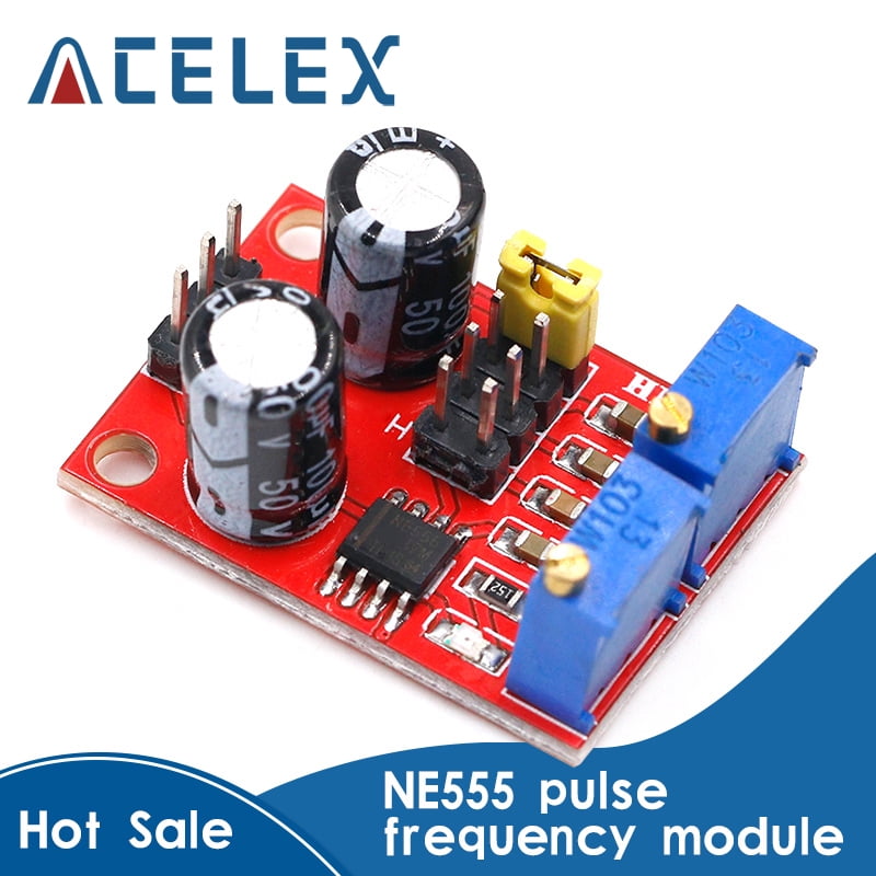 NE555 pulse frequency, duty cycle adjustable module,square/rectangular wave signal generator ...