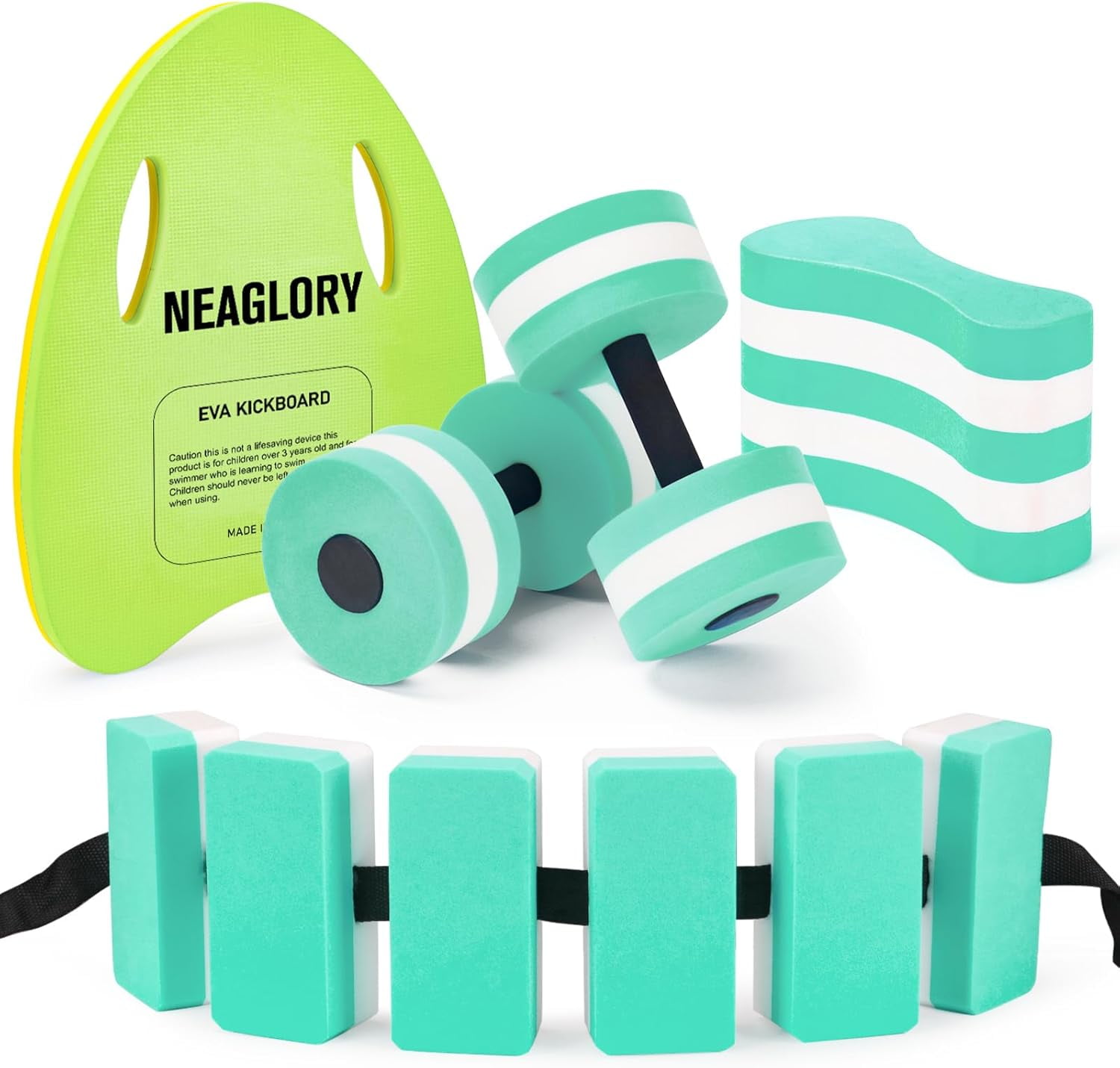 NEAGLORY 5 Pieces Water Aerobics Set Aquatic Exercise Set Pool Fitness ...
