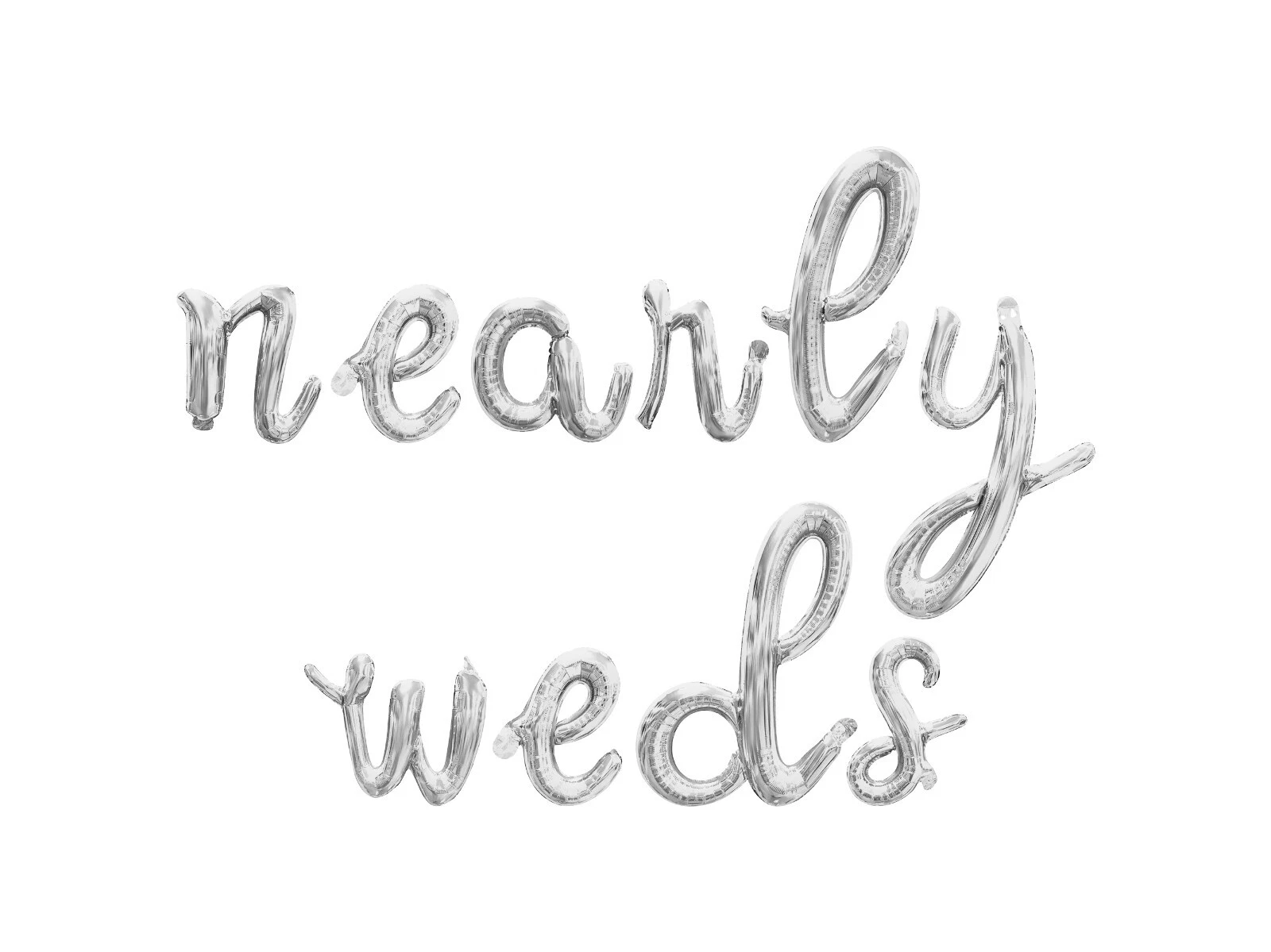 NEARLY WEDS Cursive Letter Balloon Banner - Engagement Party Supply ...