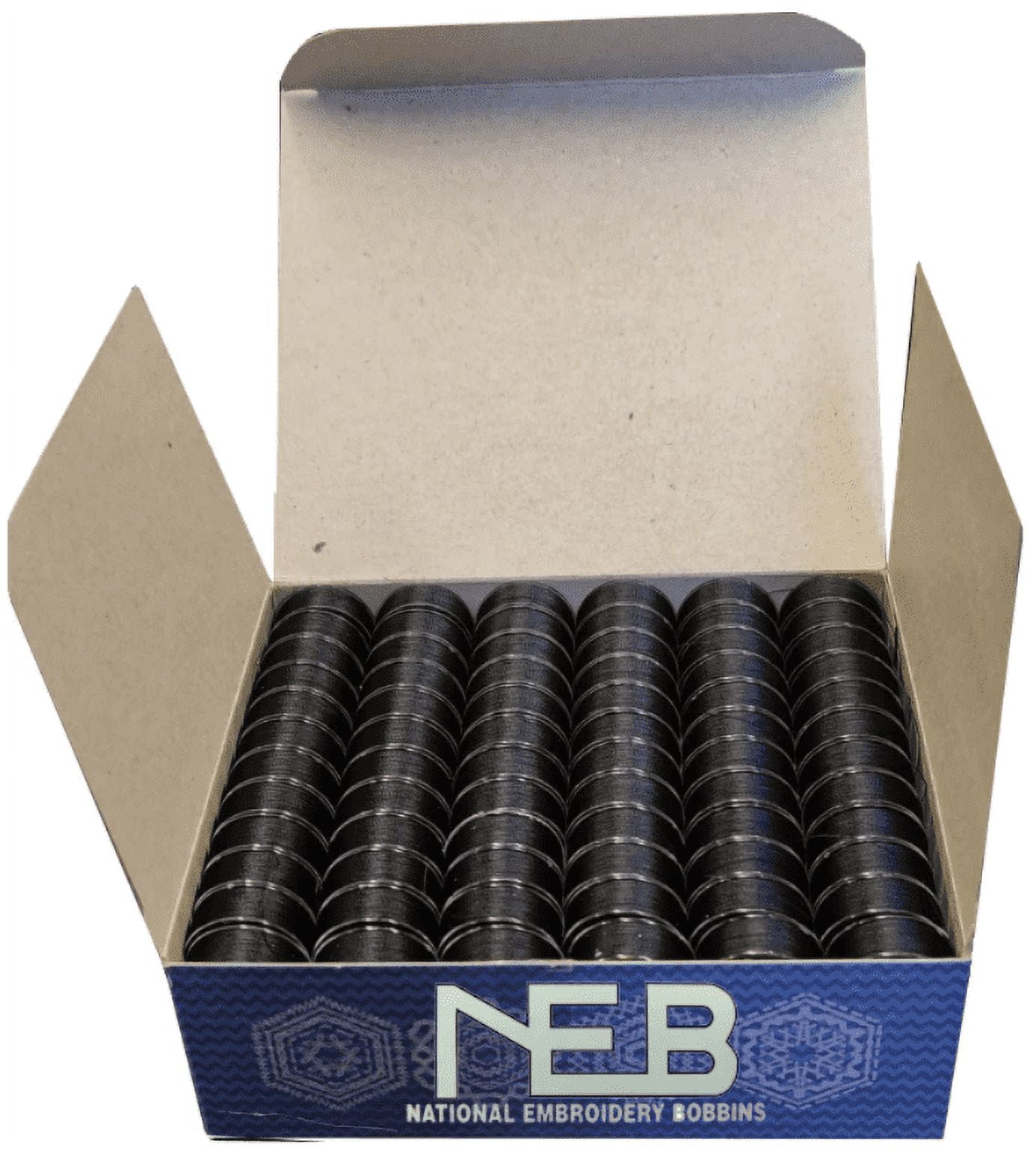 NEB Black Prewound Embroidery Bobbins Style L Quantity 144 - Walmart.com