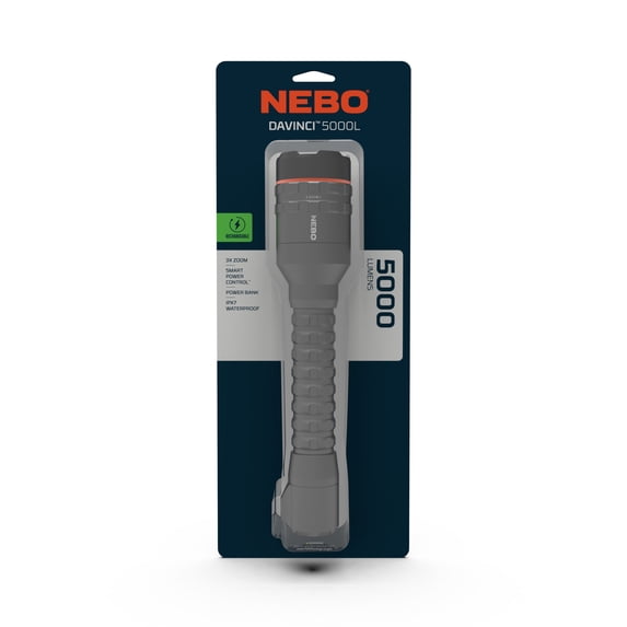 NEBO Davinci 5,000 Lumen Rechargeable Flashlight: Portable, Waterproof ...