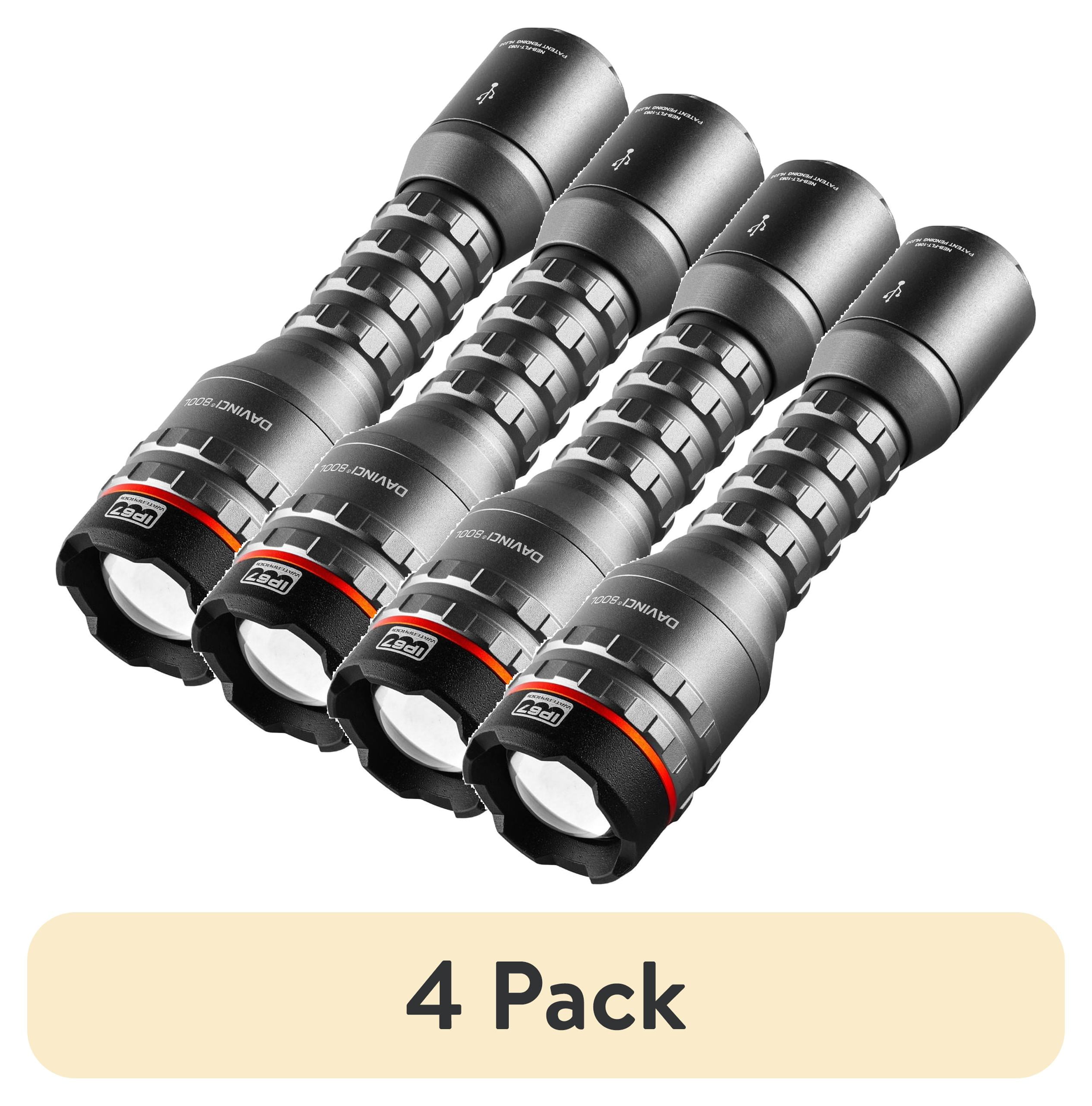 (4 pack) NEBO Davinci 800 Lumen LED Gray Rechargeable Handheld ...