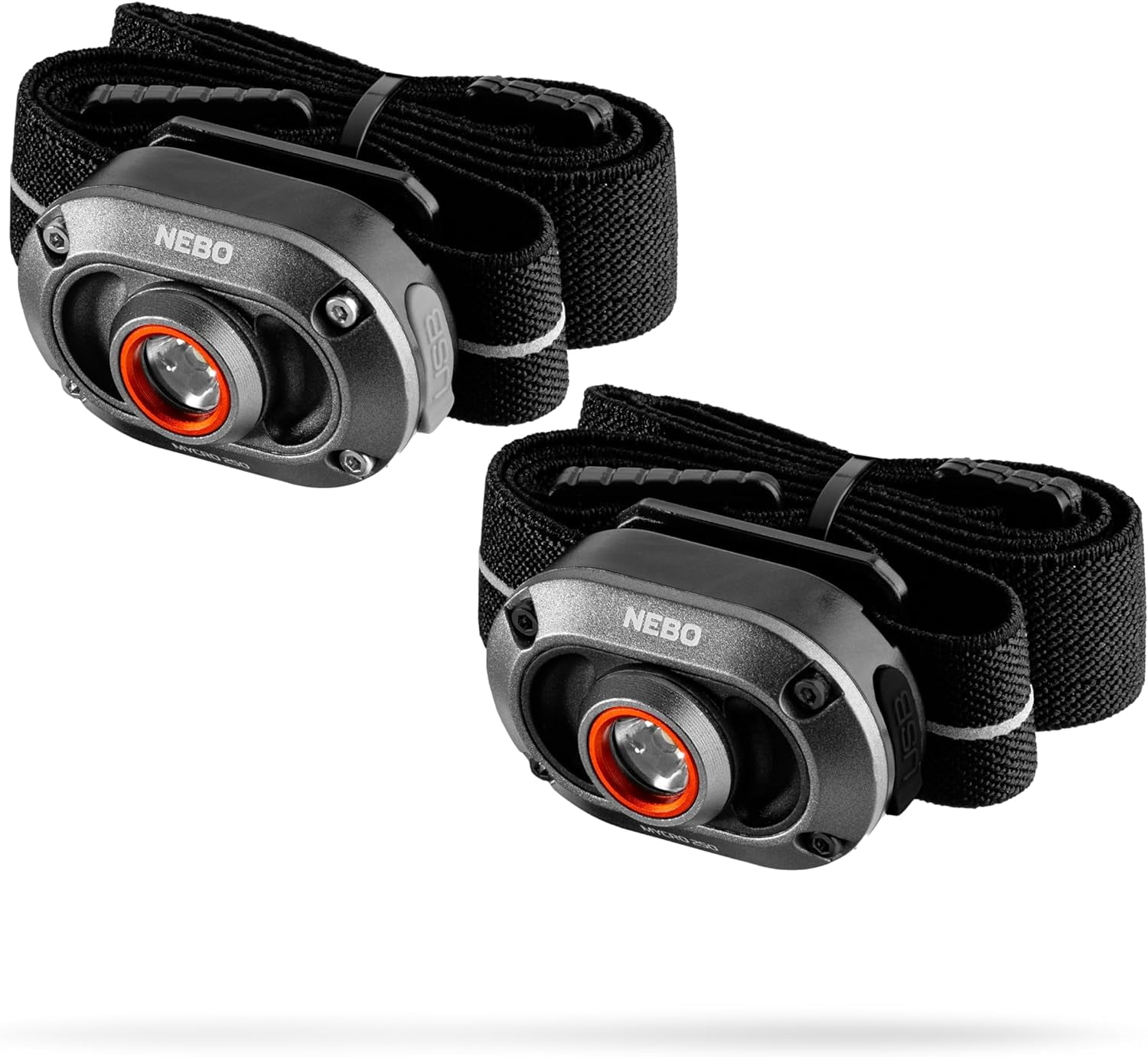 NEBO Mycro 250 Rechargeable, Waterproof, Headlamp & Cap-Light 2 Pack, 3 ...