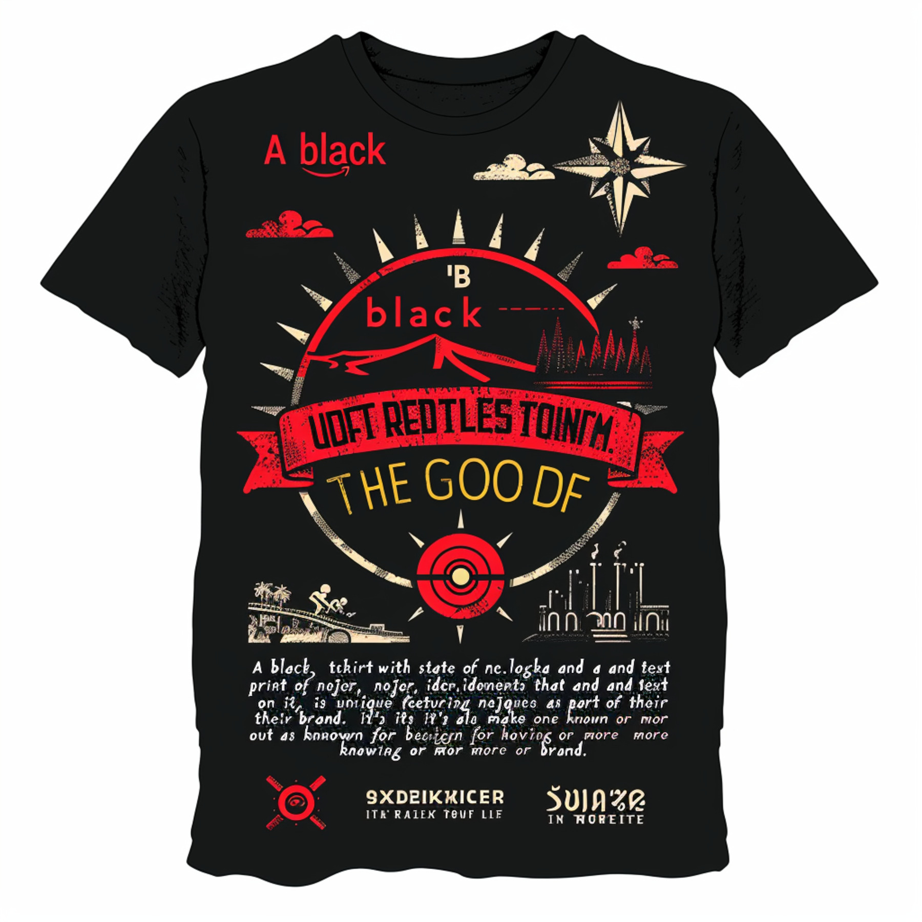 NEBPokemon The Good Life Black T Shirt State of NE Logo Red Print Nejer ...
