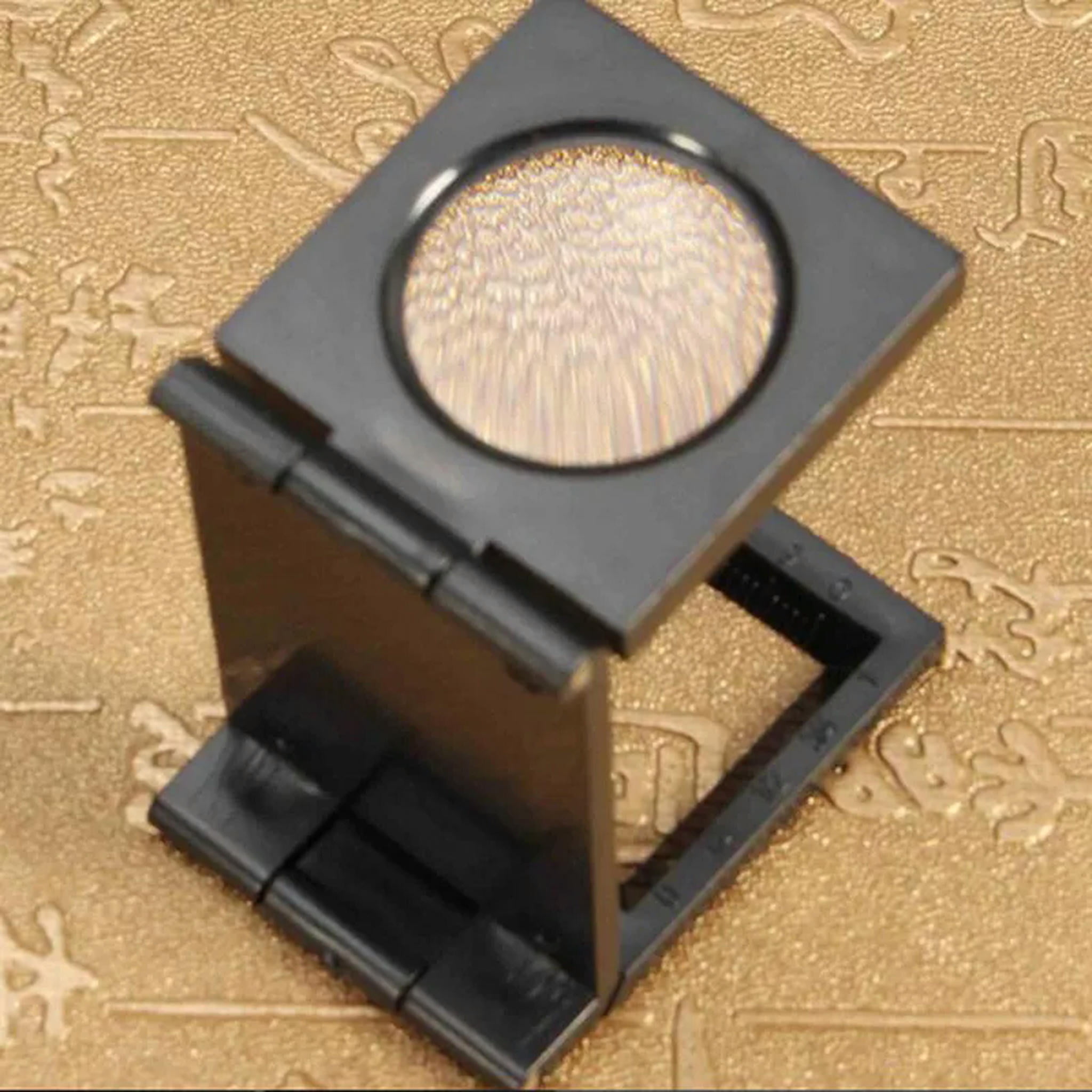 NEBULOUSTRANCE 10X 28mm Folding Magnifier Stand Loupe with Scale for ...