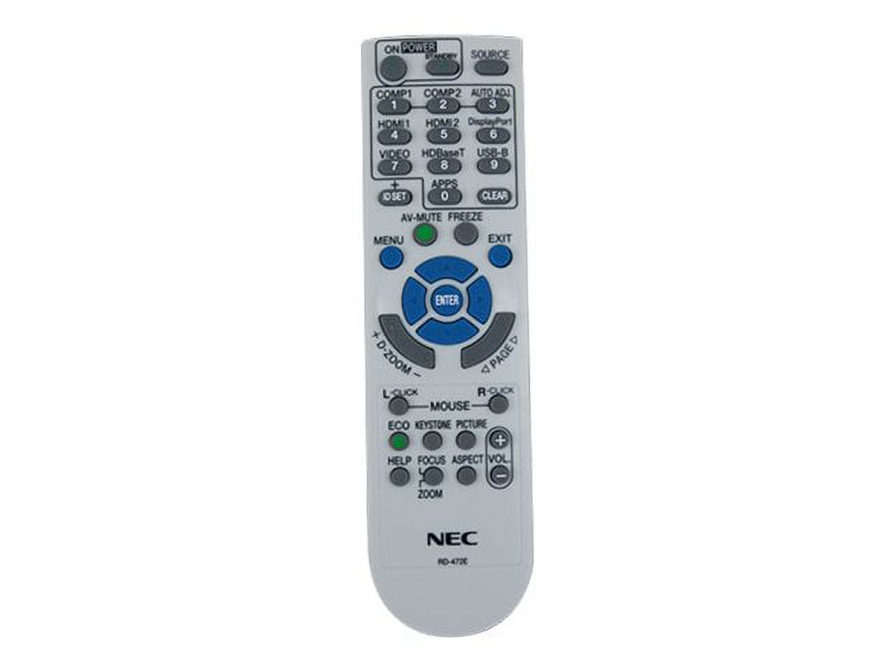 NEC - Remote control - infrared - for NEC P474U, P474W, P502HL-2 ...
