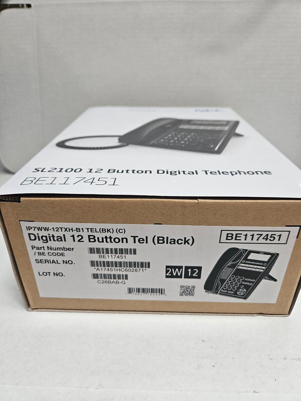 NEC SL2100 Digital 12-Button Telephone (BE117451) NEW - Walmart.com