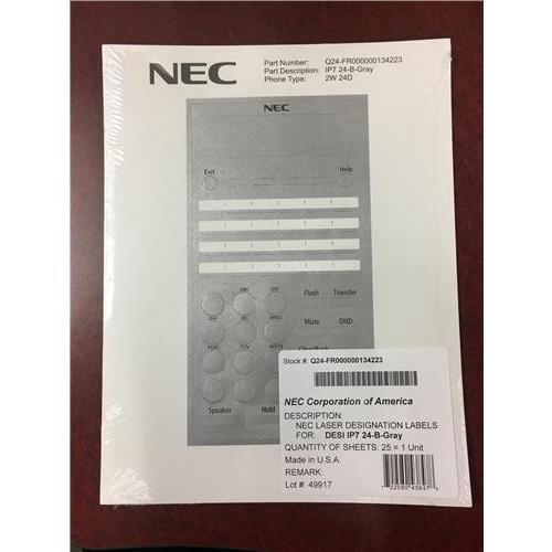 NEC SL2100 NEC-Q24-FR000000134223 24-Button Telephones, Gray - Pack of ...