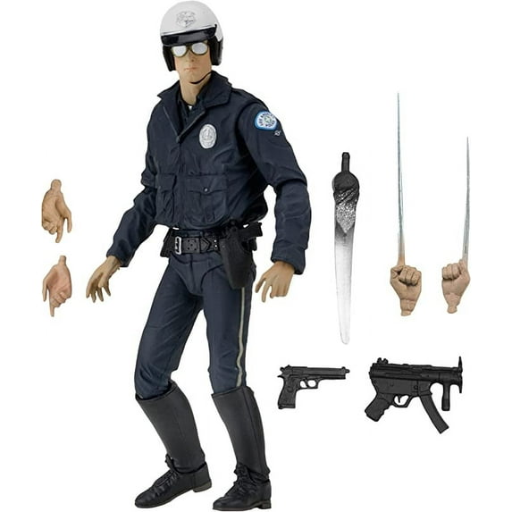 NECA - Ultimate T-1000 Motorcycle Cop Terminator Scale Action Figure, 7 ...