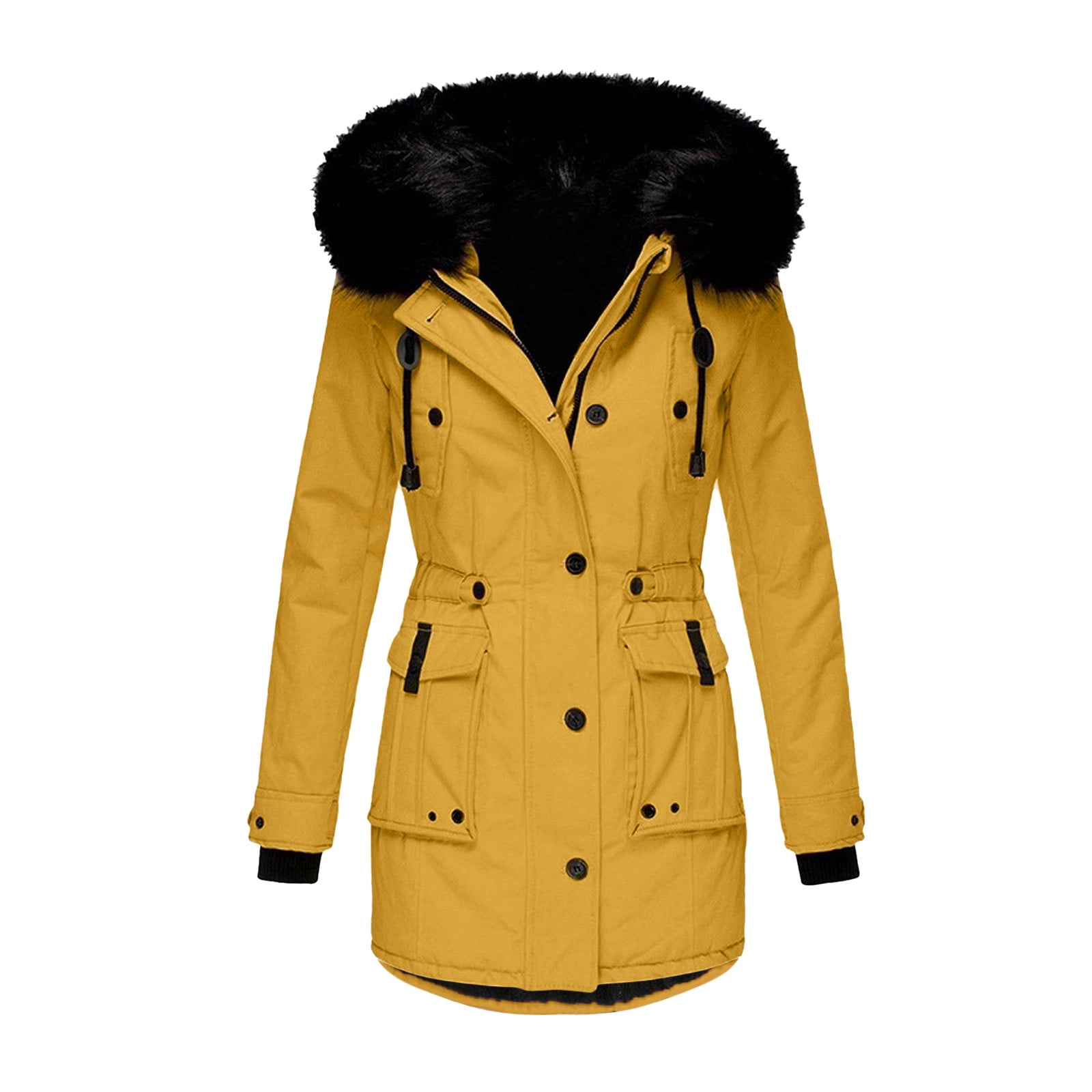 NECHOLOGY Flannel Wool Jacket Women Plus Size Daily Winter Coat Lapel ...