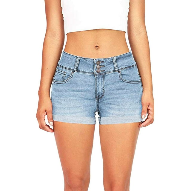 Nechology Womens Shorts Black Jean Shorts Womens High Waisted Stretch