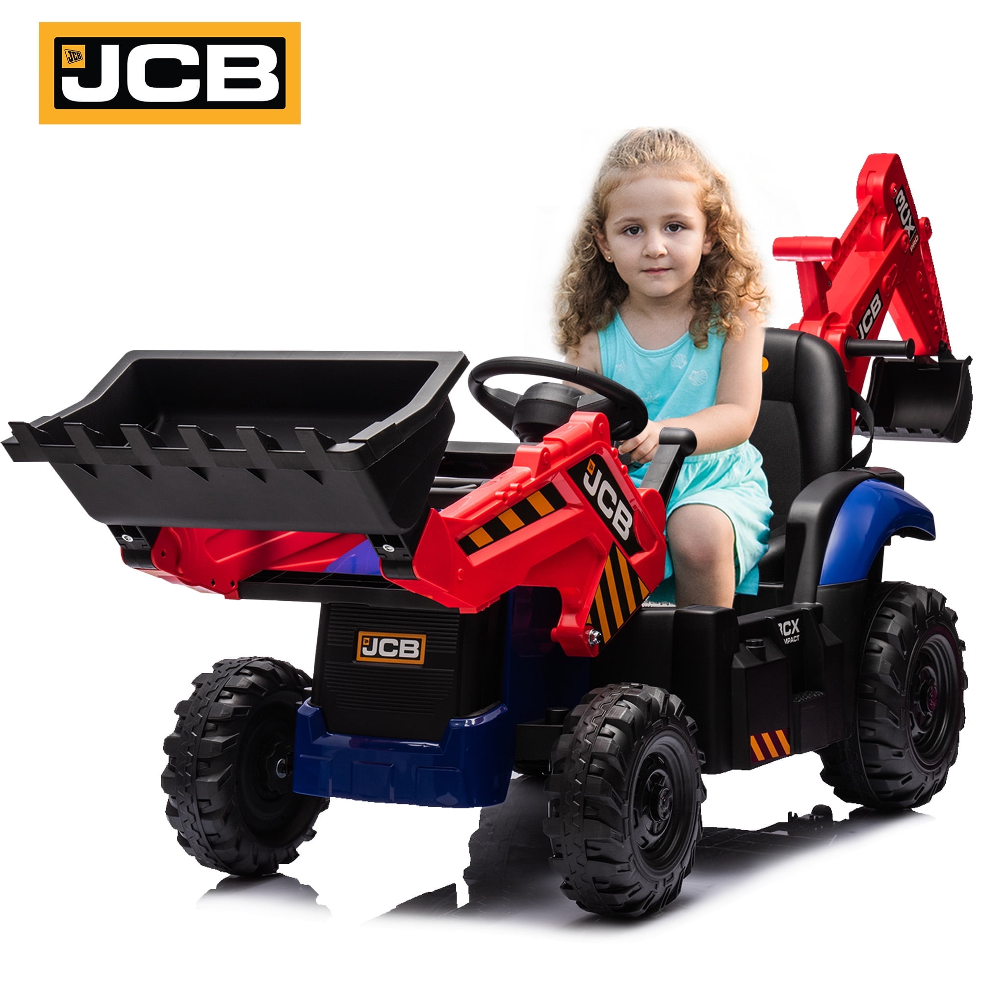 NEECHIPRO 24V Excavator Tractor Ride on Toy Digger, 400W 3mph Licensed ...