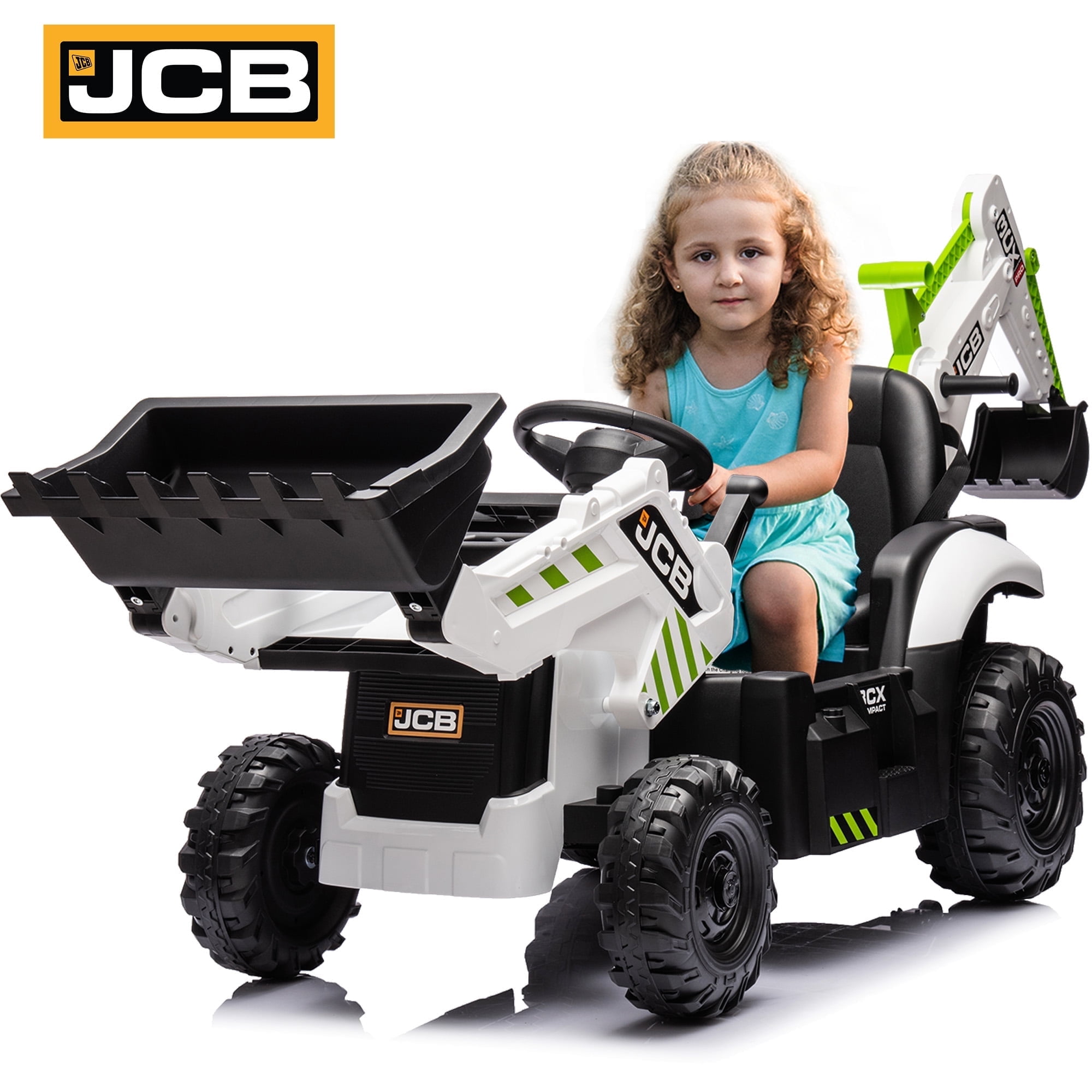 NEECHIPRO 24V Excavator Tractor Ride on Toy Digger, 400W 3mph Licensed ...