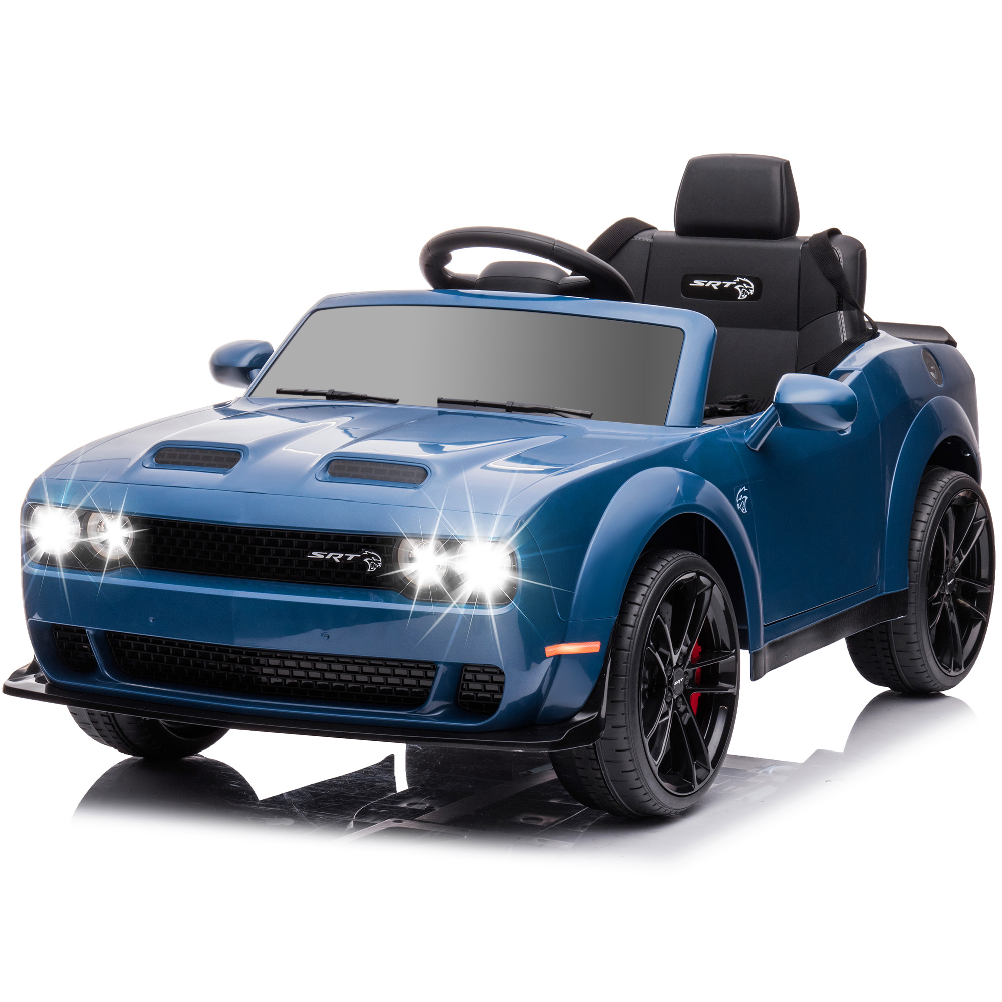 Dodge Challenger 12V Electric Ride-On Car with Charger, SRT Hellcat ...