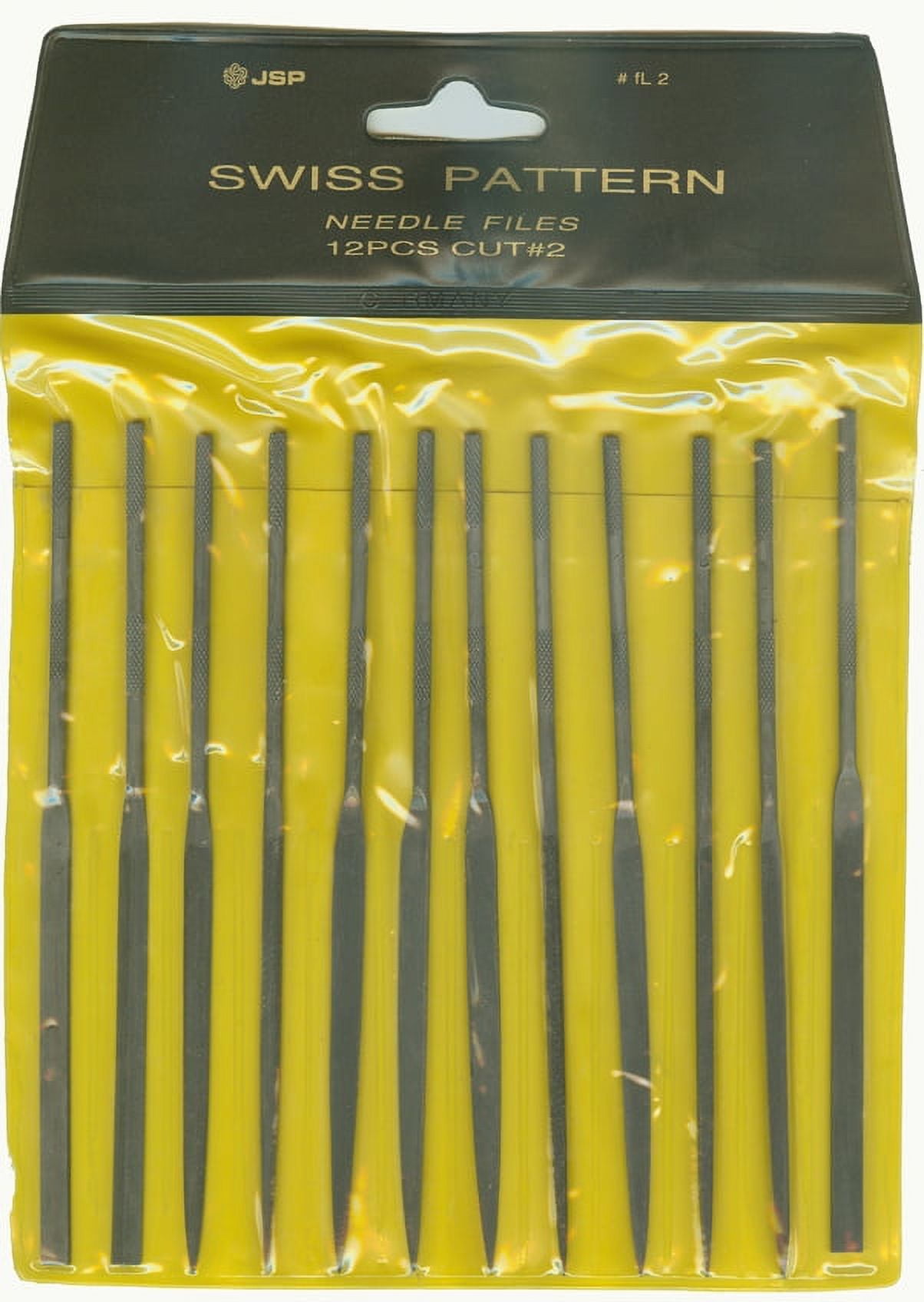JSP Needle Files, Cut 2, Set of 12, Hardened Tempered Steel, Knurled ...