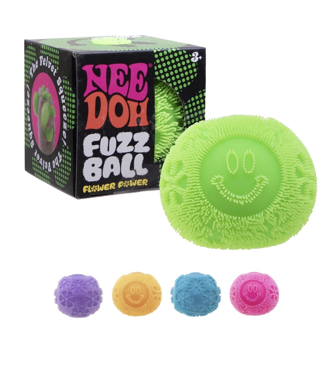 NEEDOH FUZZ BALL FLOWER POWER, 1 RANDOM COLOR CHOSEN, STRESS BALL ...