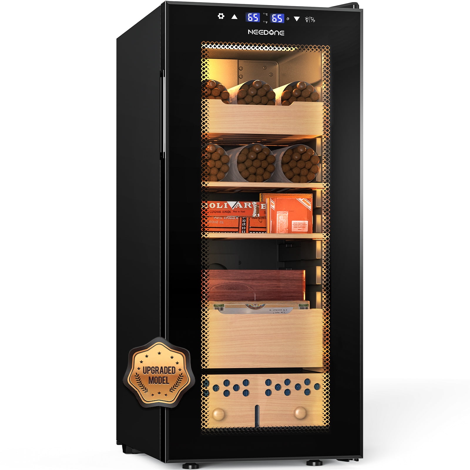NEEDONE 60L Intelligent Upgrade Electric Cigar Humidor,Tem & humidity ...