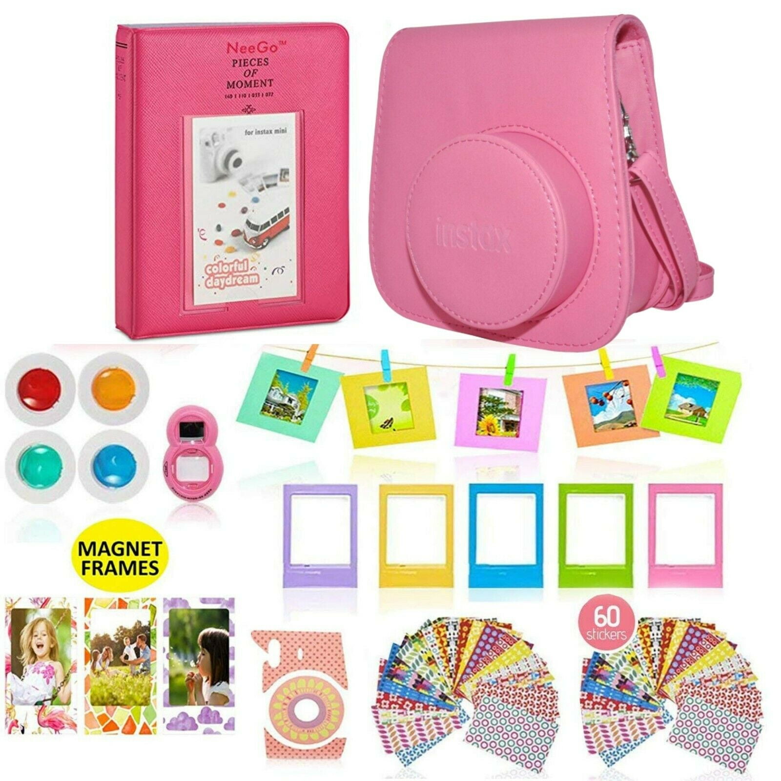 NEEGO Fujifilm Instax Mini 9 Camera Accessory Set (Pink) - Includes Bag ...