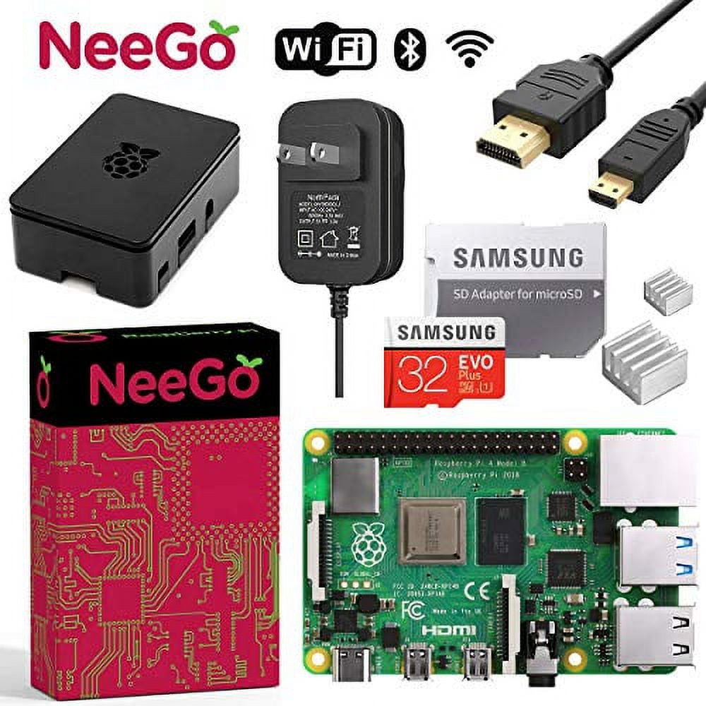 NEEGO Raspberry Pi 4 Complete Kit - 4GB RAM with HDMI Output ...
