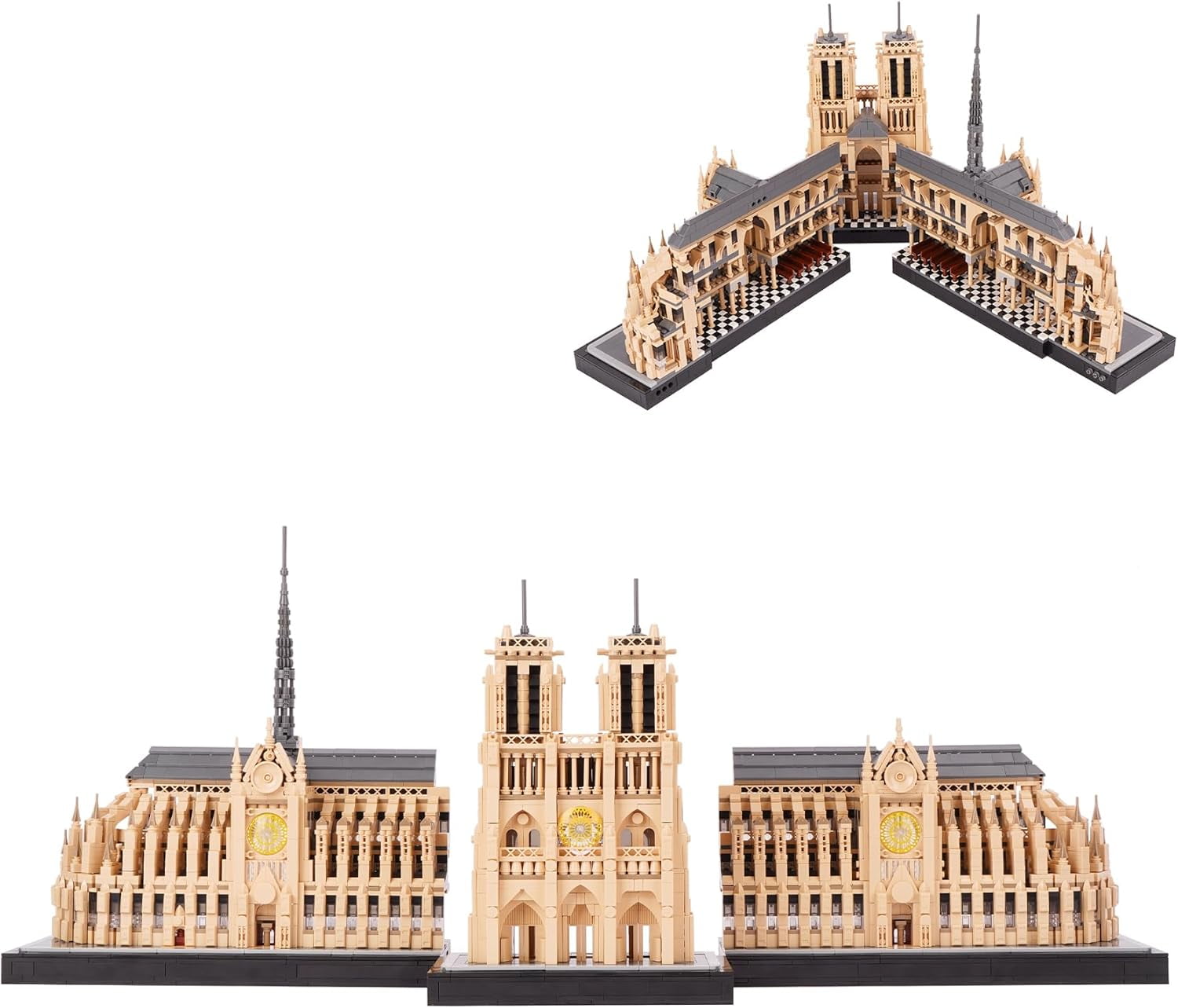 NEEJU Architecture Notre-Dame de Paris Model Building Block Set, Creative Folding Design ...