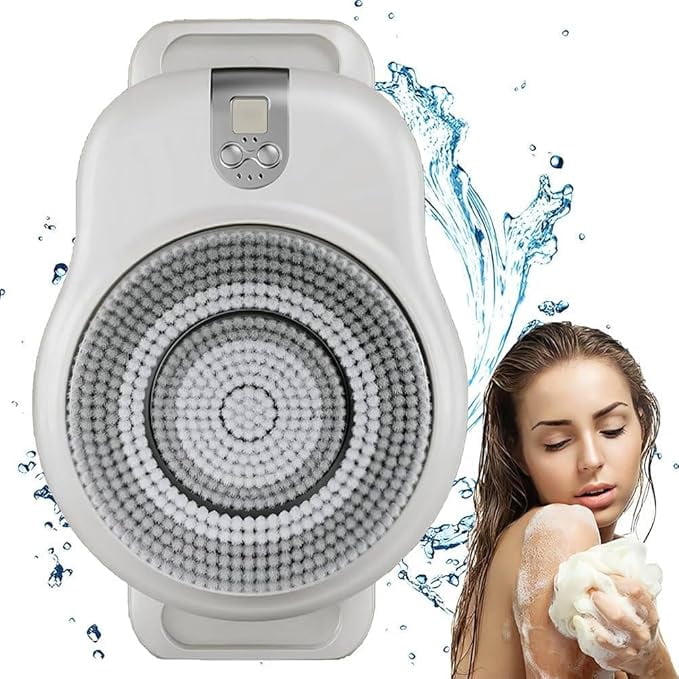 NEEJU Electric Back Scrubber Bath Brush, Wall Mounted Exfoliating Brush ...