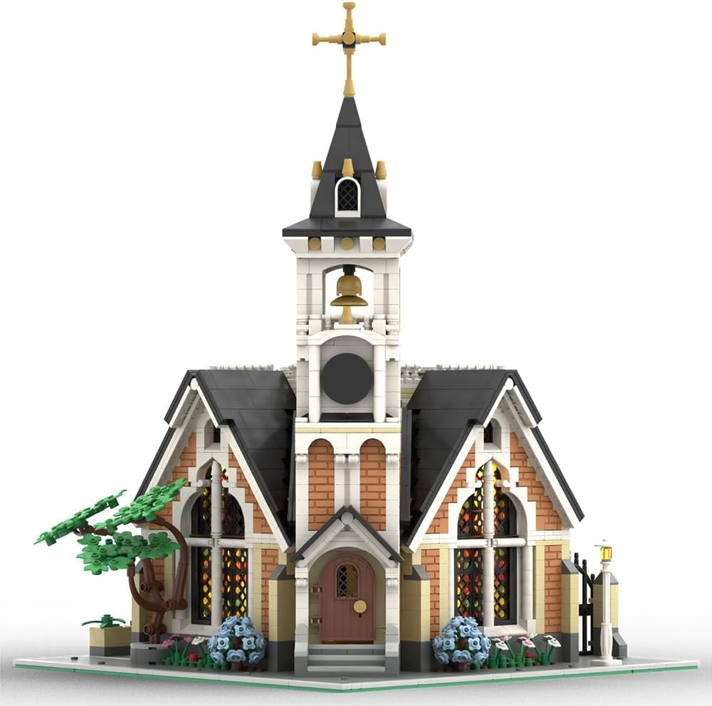NEEJU Joseph's Memorial Church Building Block Toy, Huge Dome Building Baroque Style Educational ...