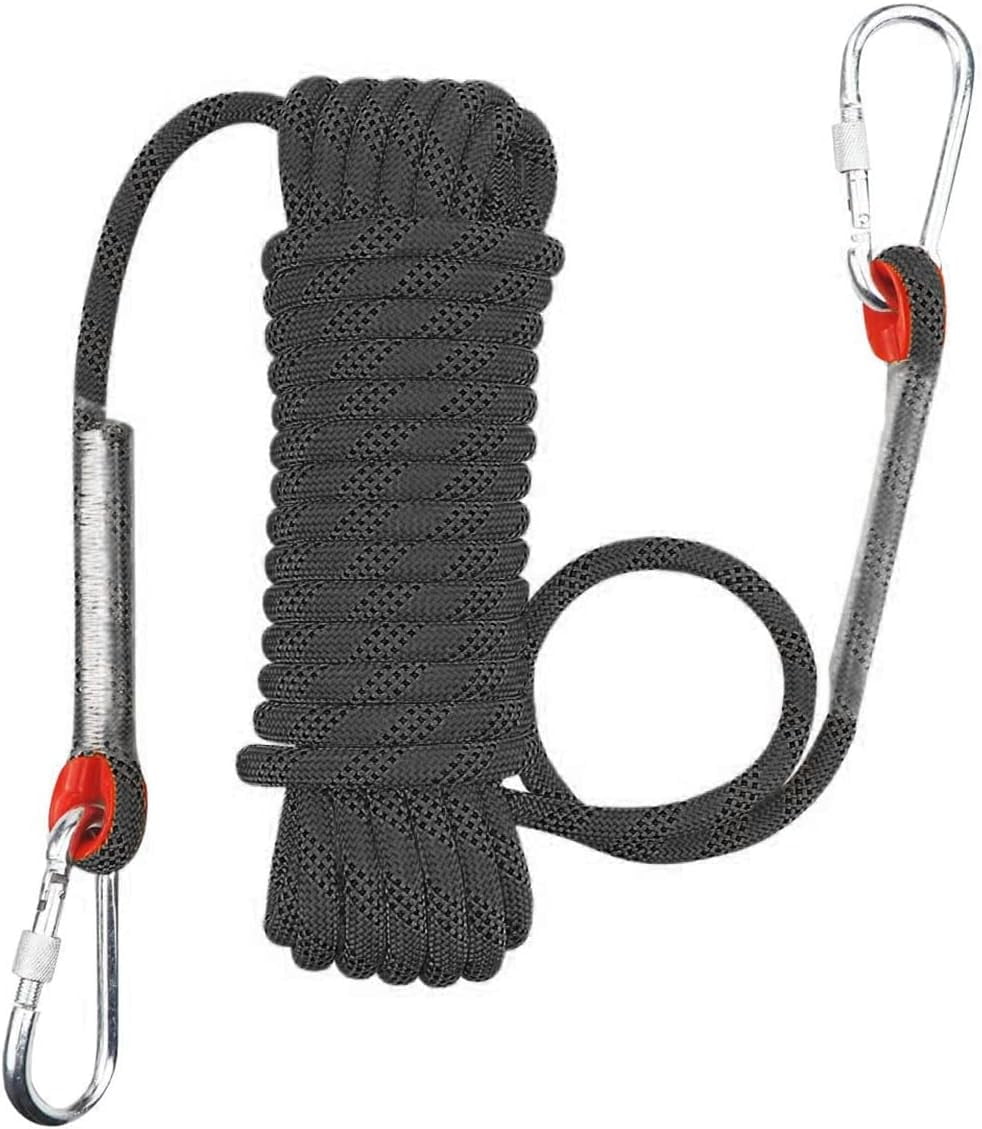 NEEJU Outdoor Climbing Rope 16mm Static Rock Safety Rope 197ft 230ft ...