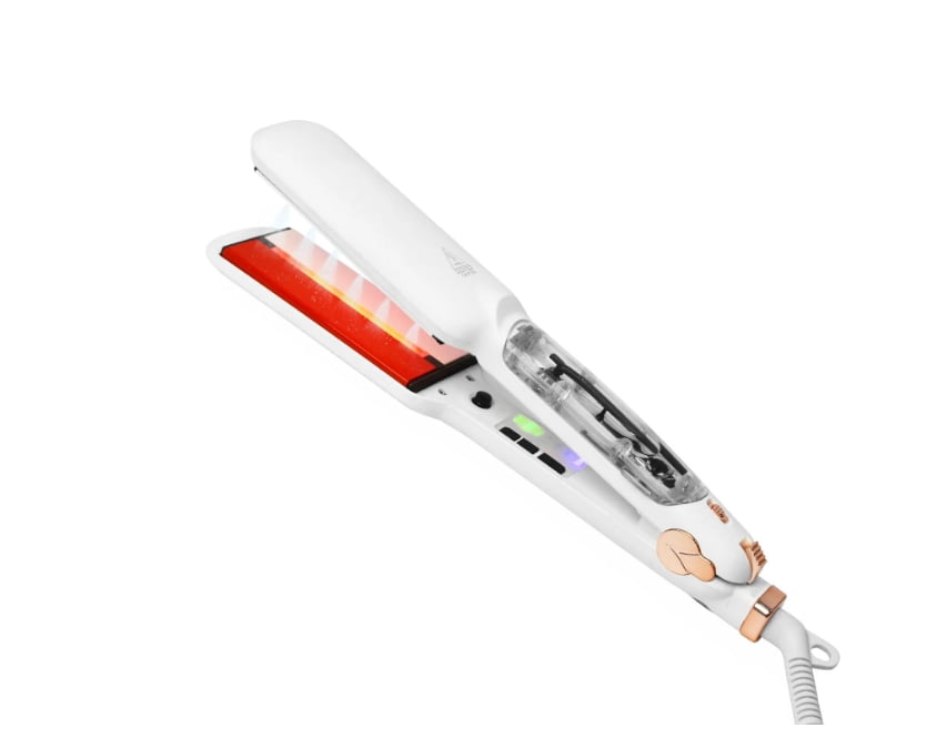 NEEJU Professional Steam Infrared Hair Straightener Flat Iron, with 2 ...