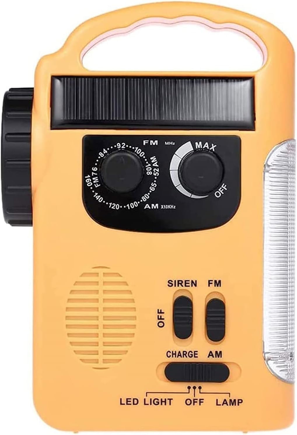 NEEJU Solar Powered Wind up Radio with SOS 1000mAh Power Bank for Cell ...