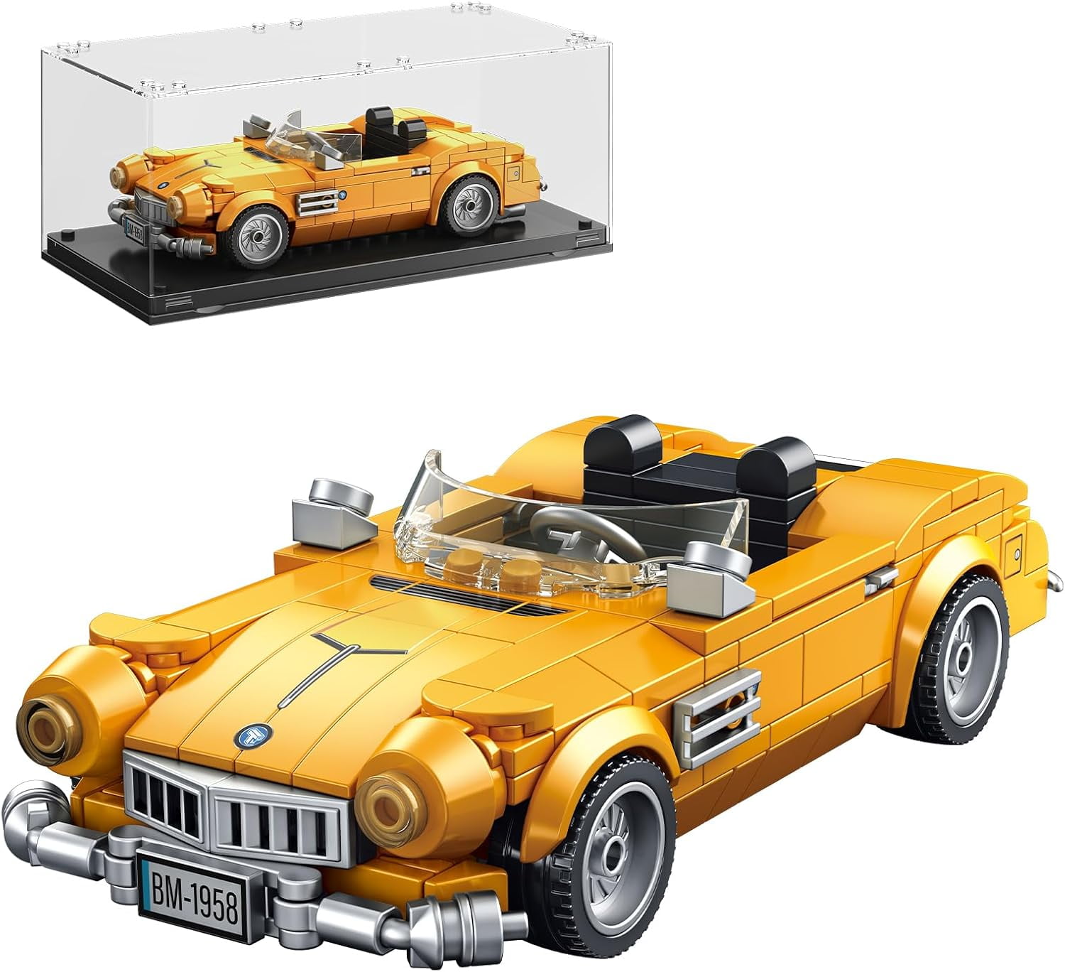 NEEJU Sports Car Building Block Set with Display Case, Race Car ...