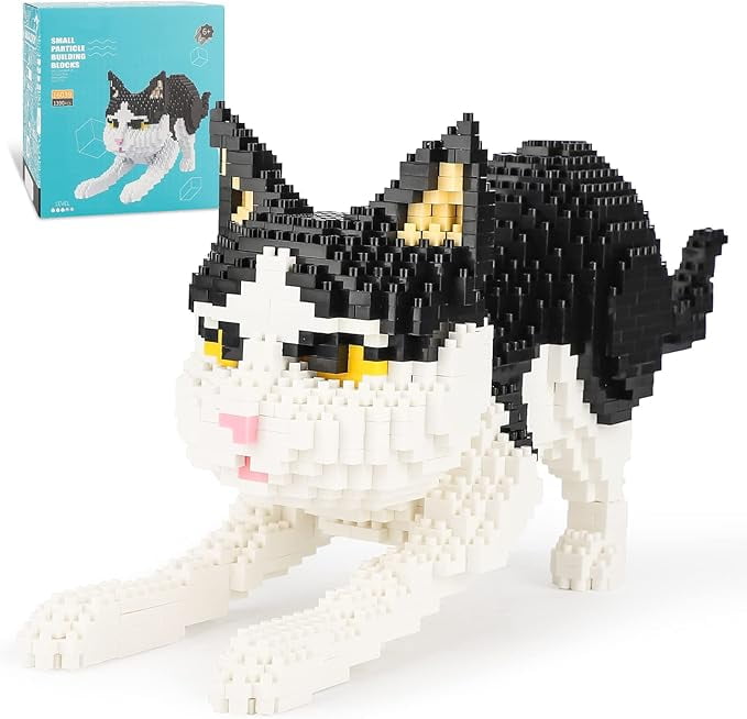 NEEJUM Cat Mini Building Blocks Cute Animals Sets for Goodie Bags, 1390 ...